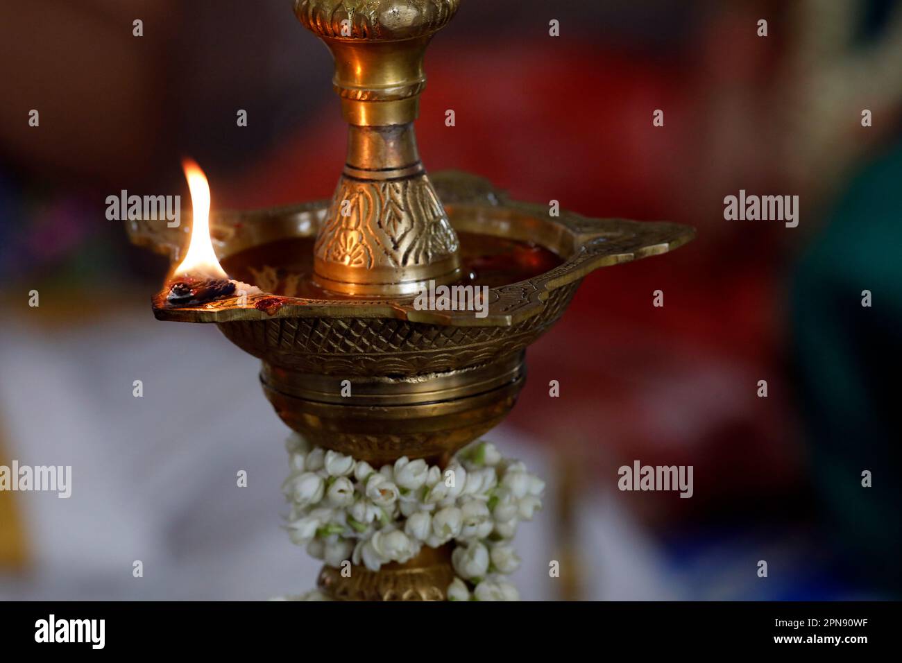 Sri Srinivasa Perumal hindu temple. Indian traditional Samai or Samayee ...
