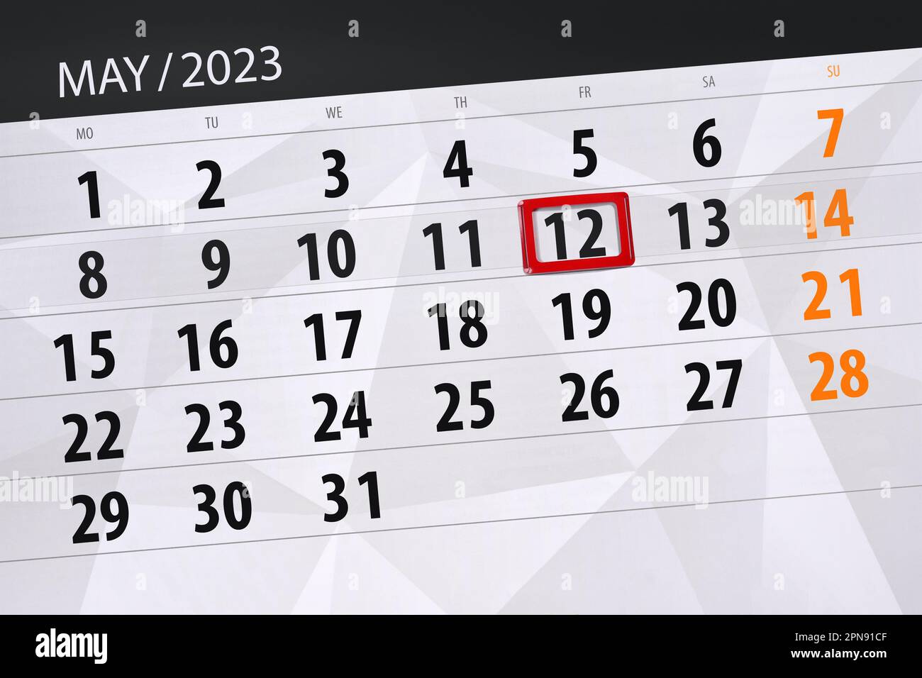 Calendar 2023, deadline, day, month, page, organizer, date, May, friday ...