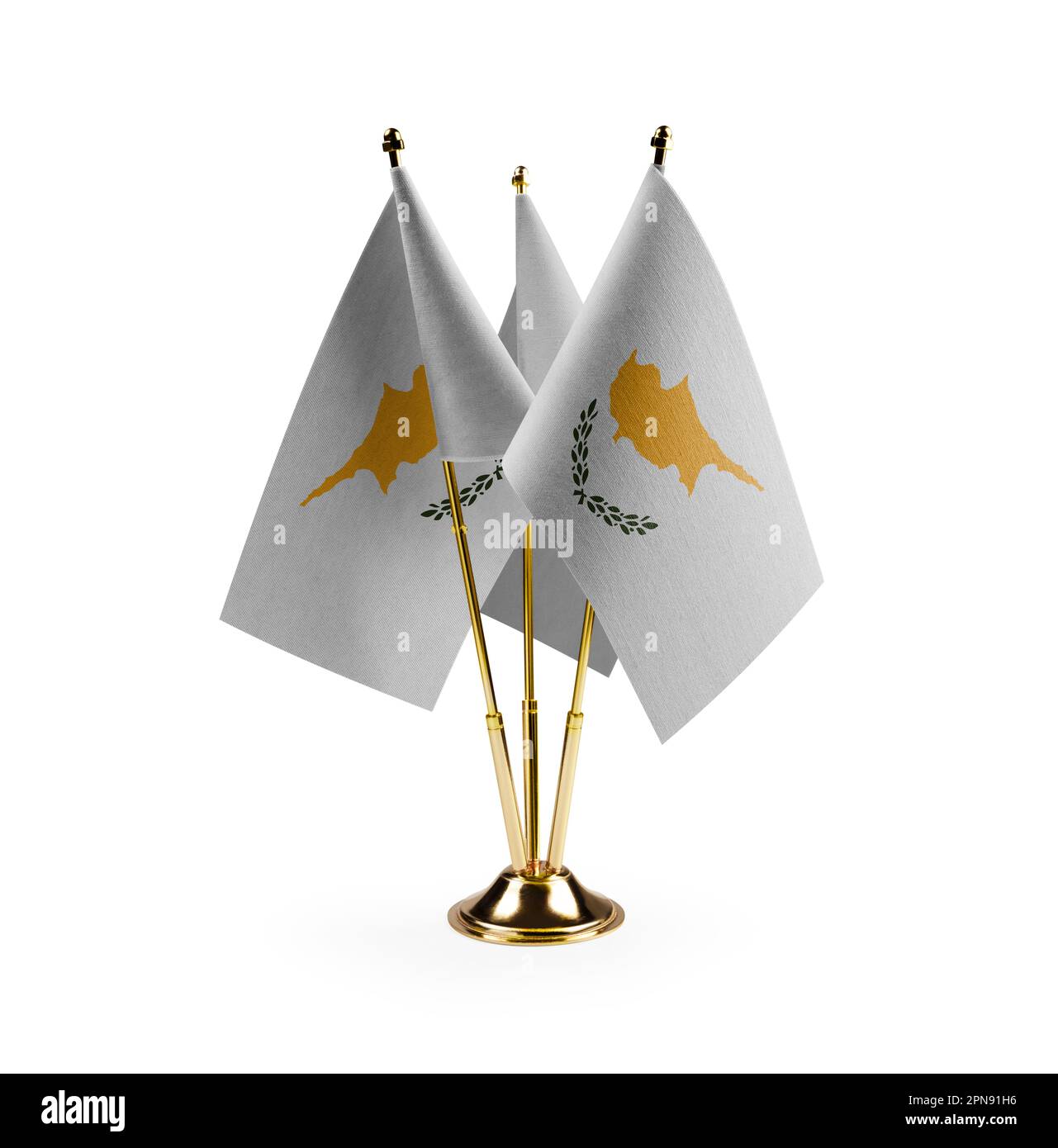 Small national flags of the Cyprus on a white background Stock Photo ...