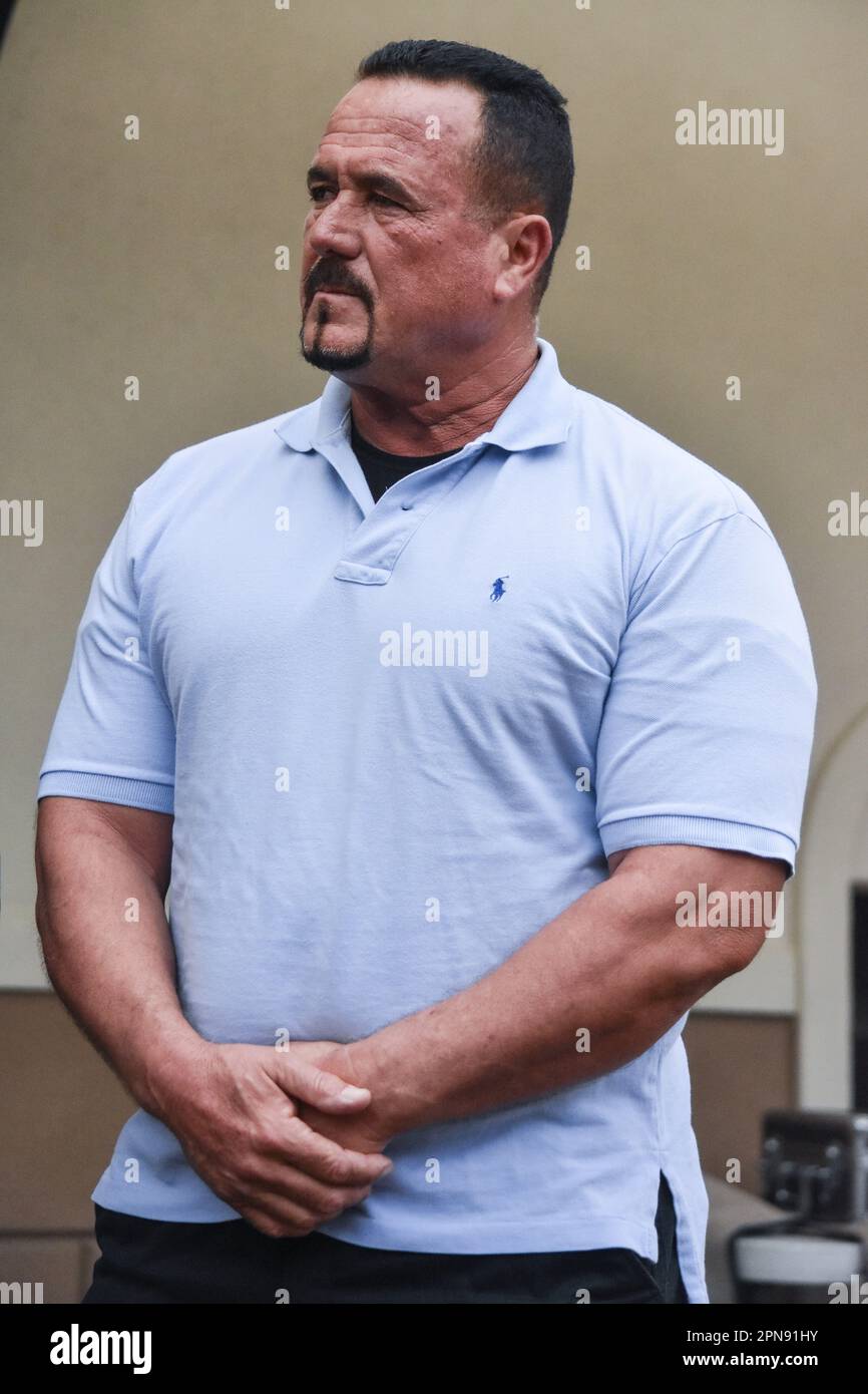 Moneer Simron participates in a press conference. Moneer Simron helped ...