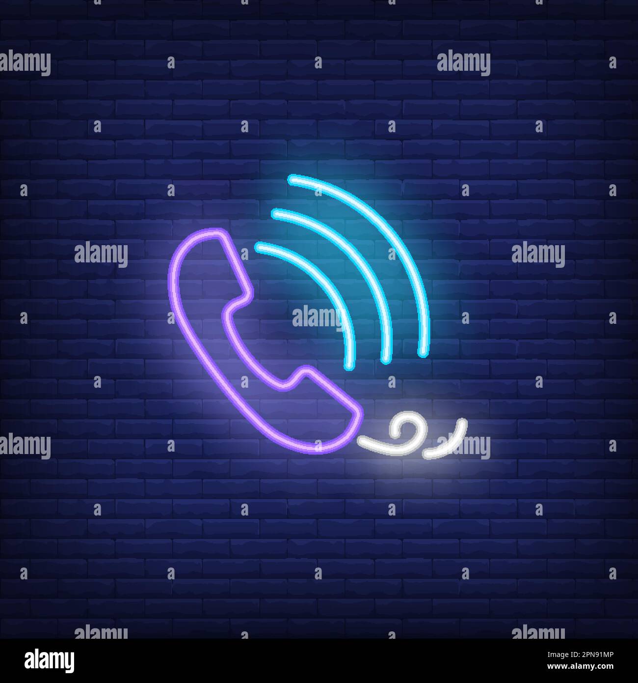 Phone call neon sign Stock Vector Image & Art - Alamy