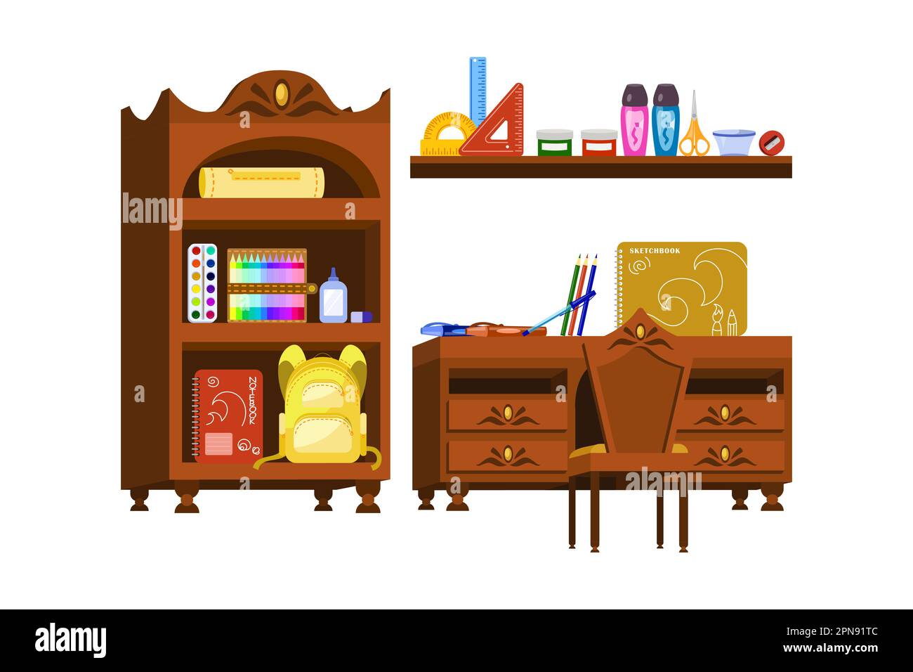 Girl scissors child Stock Vector Images - Alamy