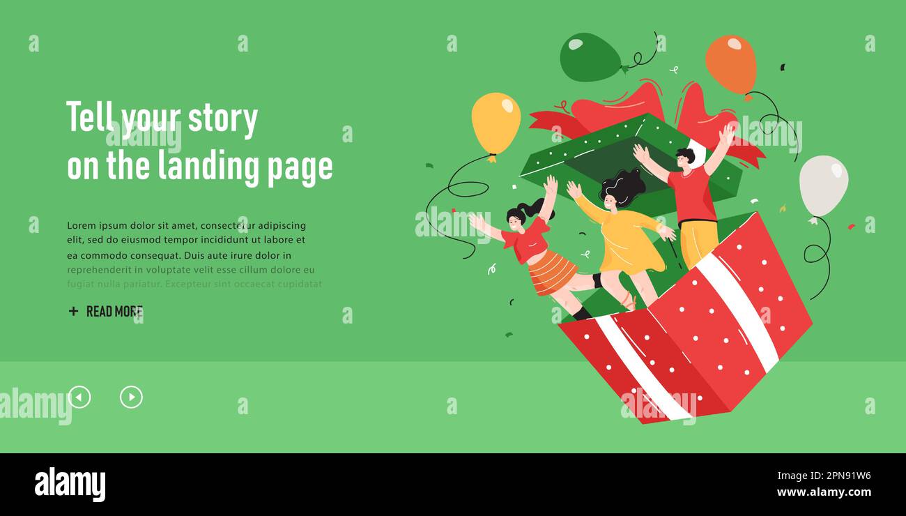 Woman out box gift Stock Vector Images - Alamy