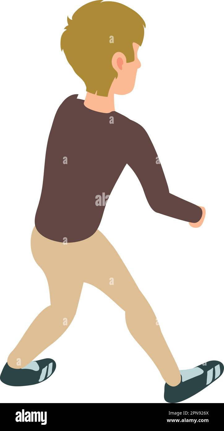 Standing man icon isometric vector. Young man in casual clothes, view ...