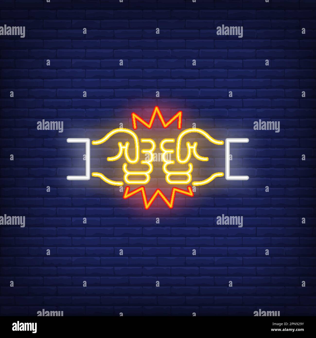 Two bro fists neon sign Stock Vector Image & Art - Alamy