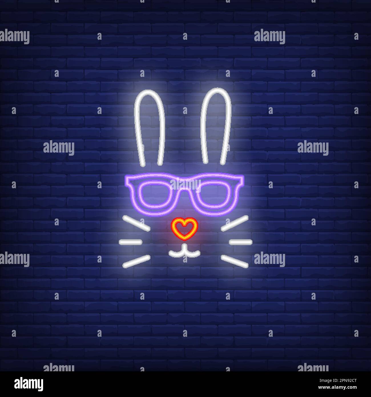 Rabbit neon sign Stock Vector Image & Art - Alamy