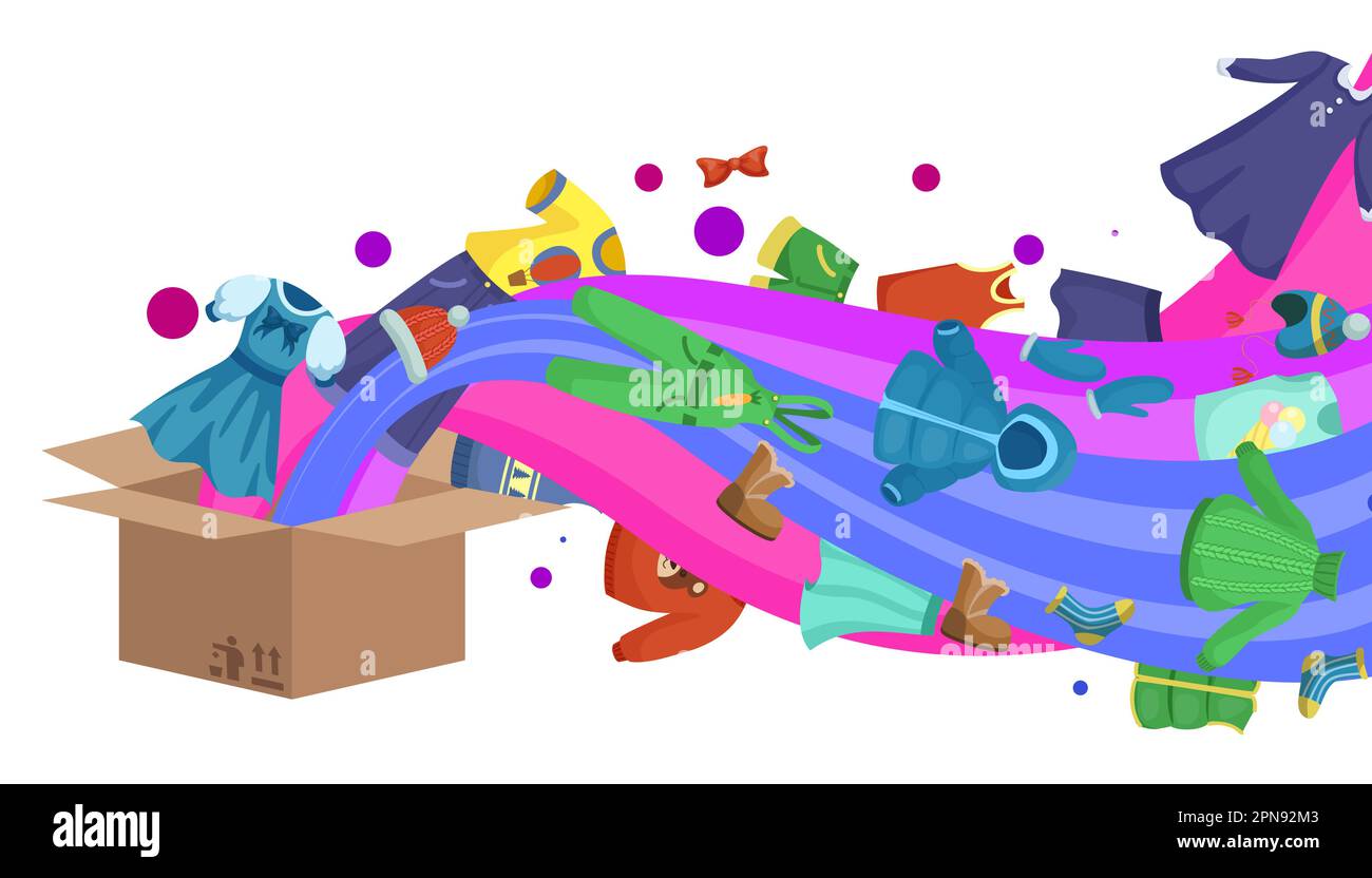 Clothes for charity kids Stock Vector Images - Alamy