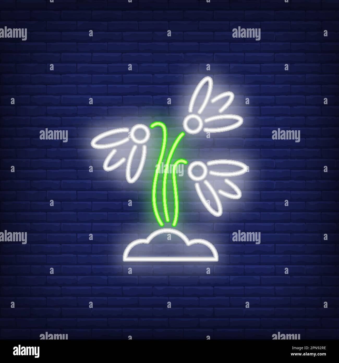 Snowdrops in snow neon sign Stock Vector Image & Art - Alamy