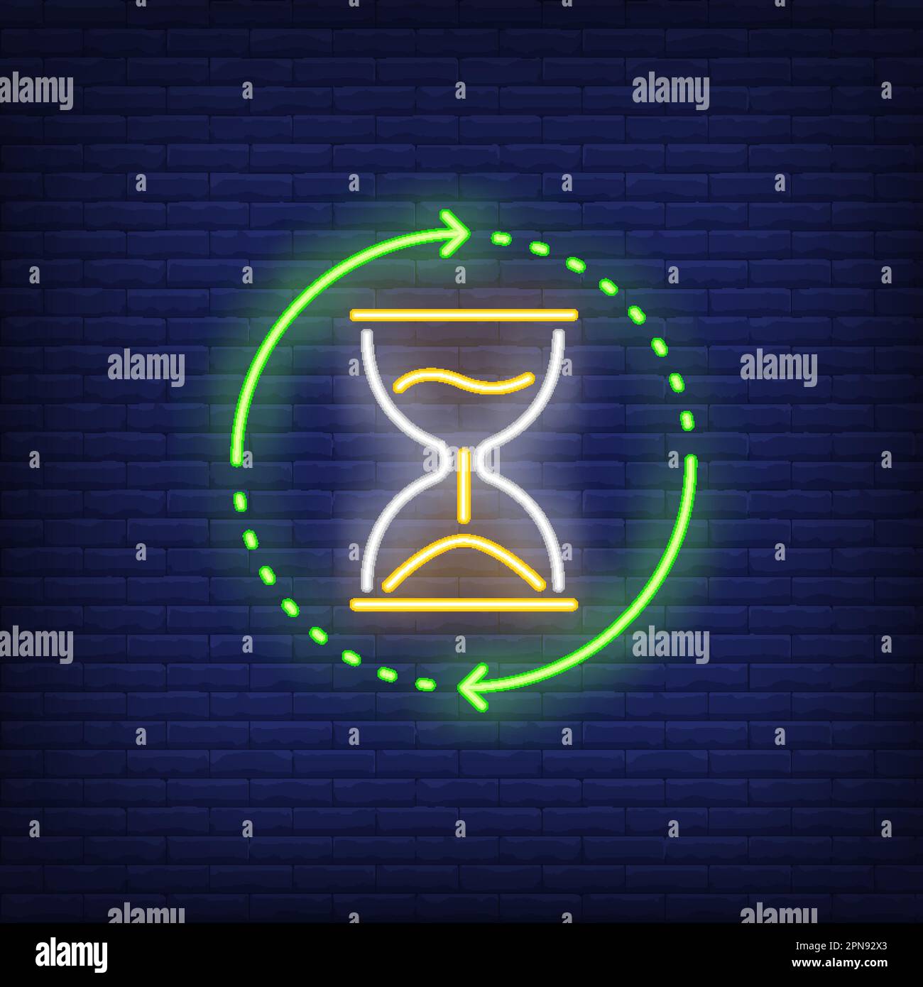 Hourglass neon sign Stock Vector Image & Art - Alamy
