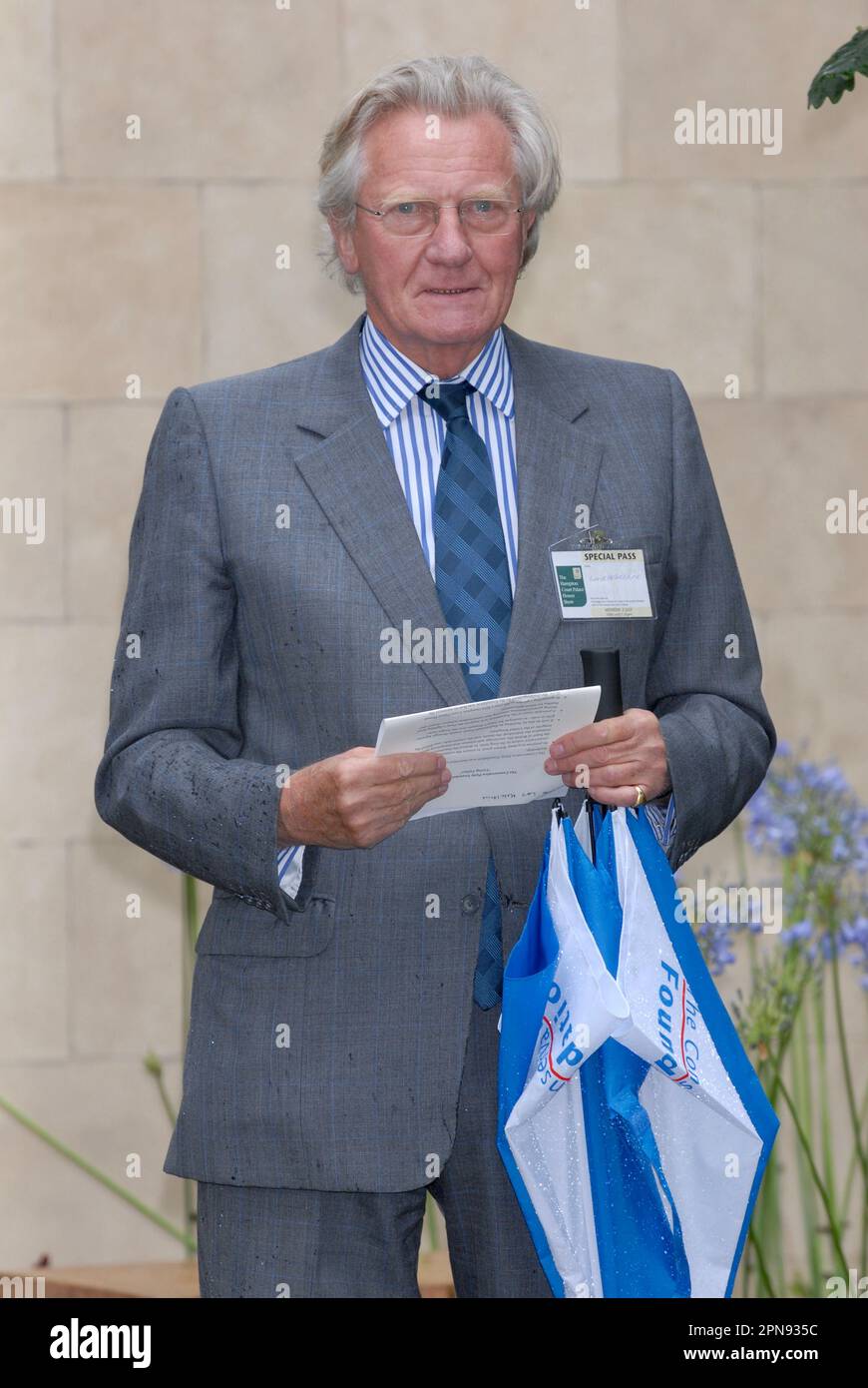 Michael Heseltine, Hampton Court Palace Flower Show, Surrey, UK Stock ...