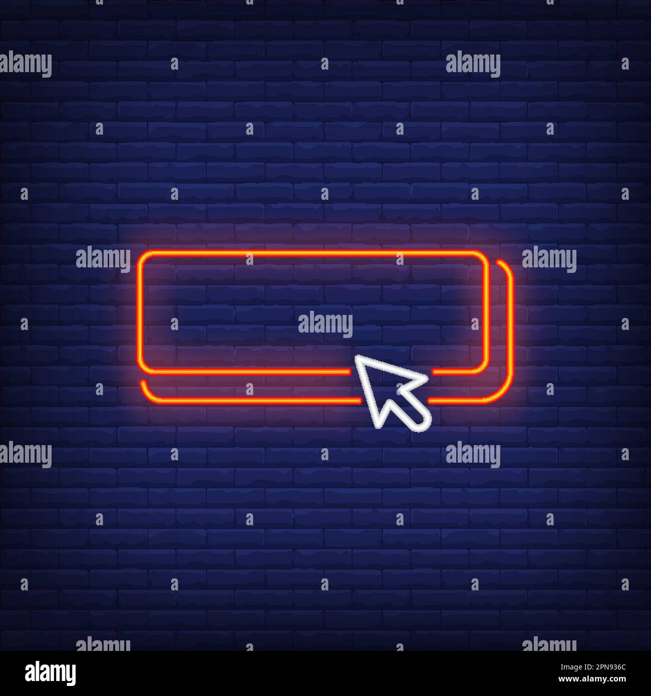 Button and arrow cursor neon sign Stock Vector Image & Art - Alamy