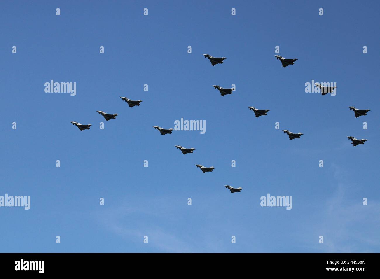 RAF Typhoon 70 formation Stock Photo - Alamy