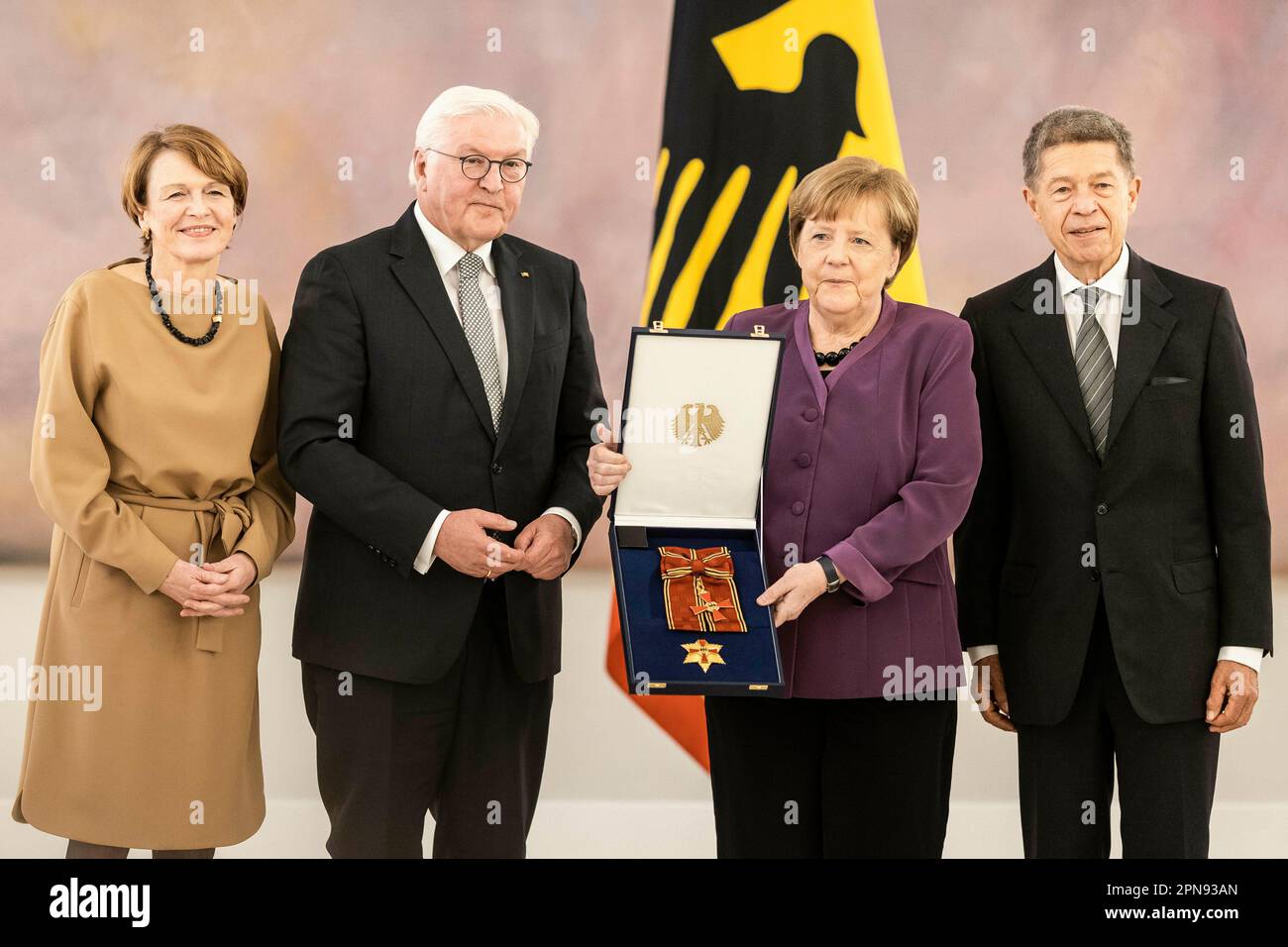 Berlin, Germany. 17th Apr, 2023. (LR) Elke Buedenbender, wife of the ...