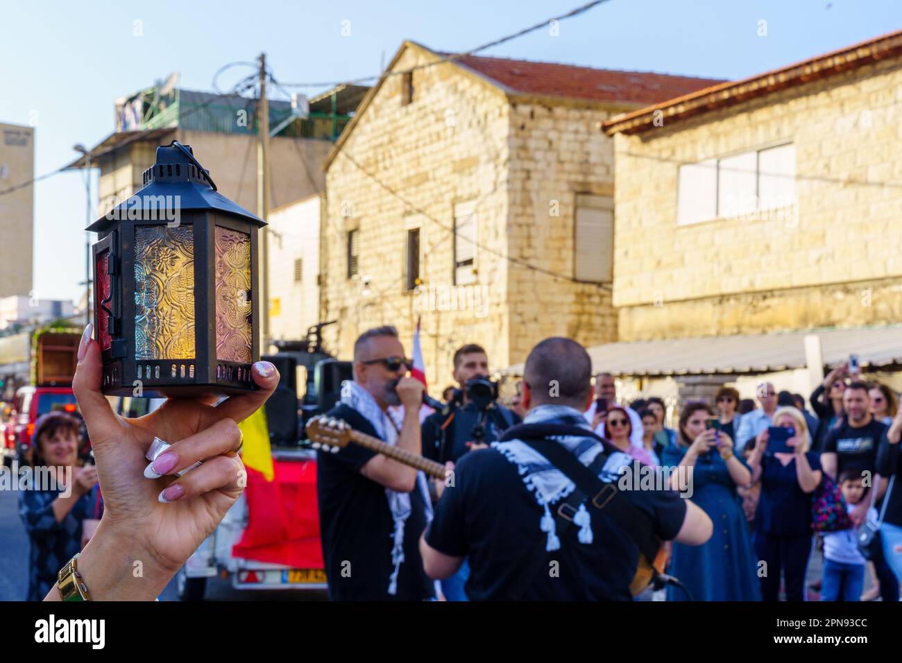 Haifa, Israel - April 15, 2023: Scene of a Holy Saturday parade, part ...