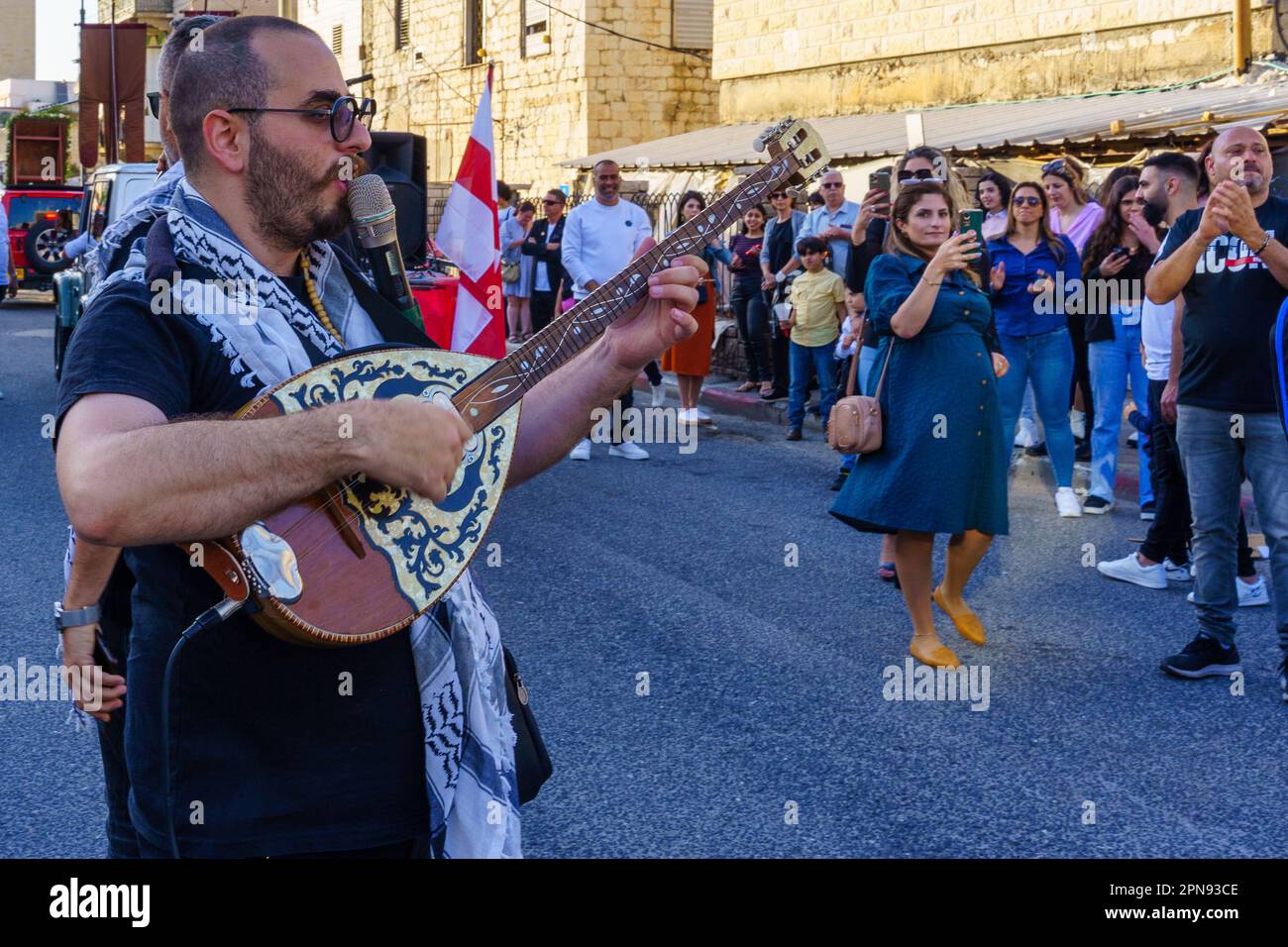 Haifa, Israel - April 15, 2023: Scene of a Holy Saturday parade, part ...