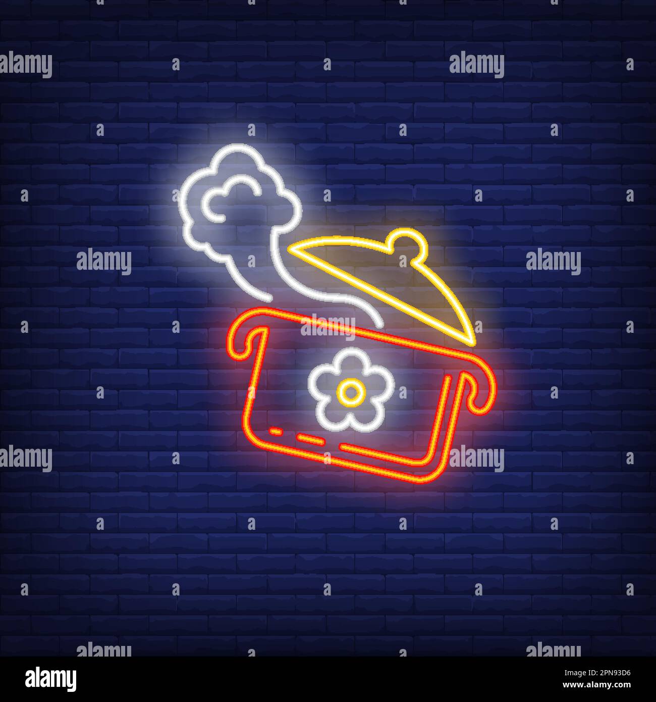 Steaming pan neon sign Stock Vector Image & Art - Alamy