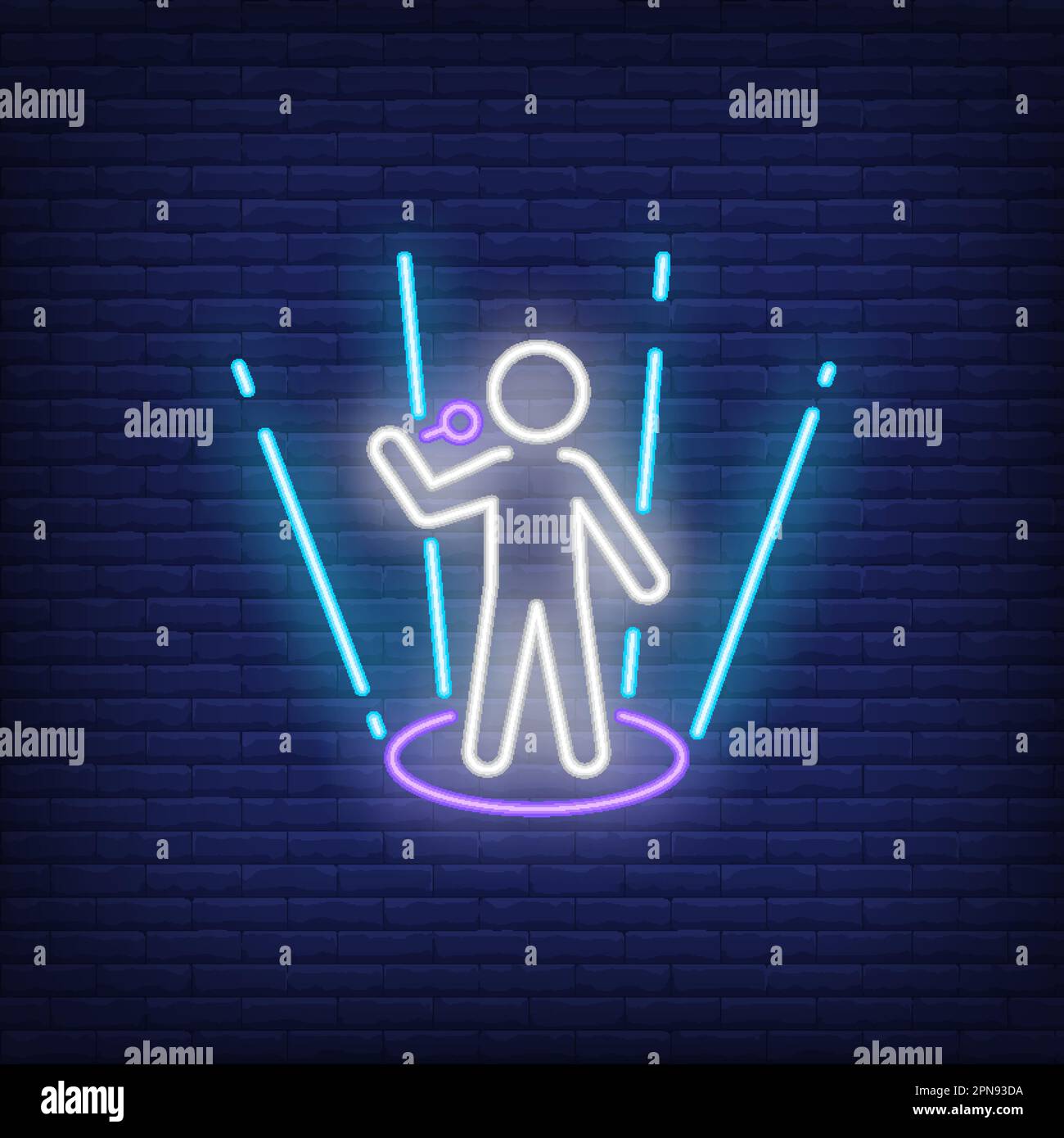 Singer neon sign Stock Vector Image & Art - Alamy