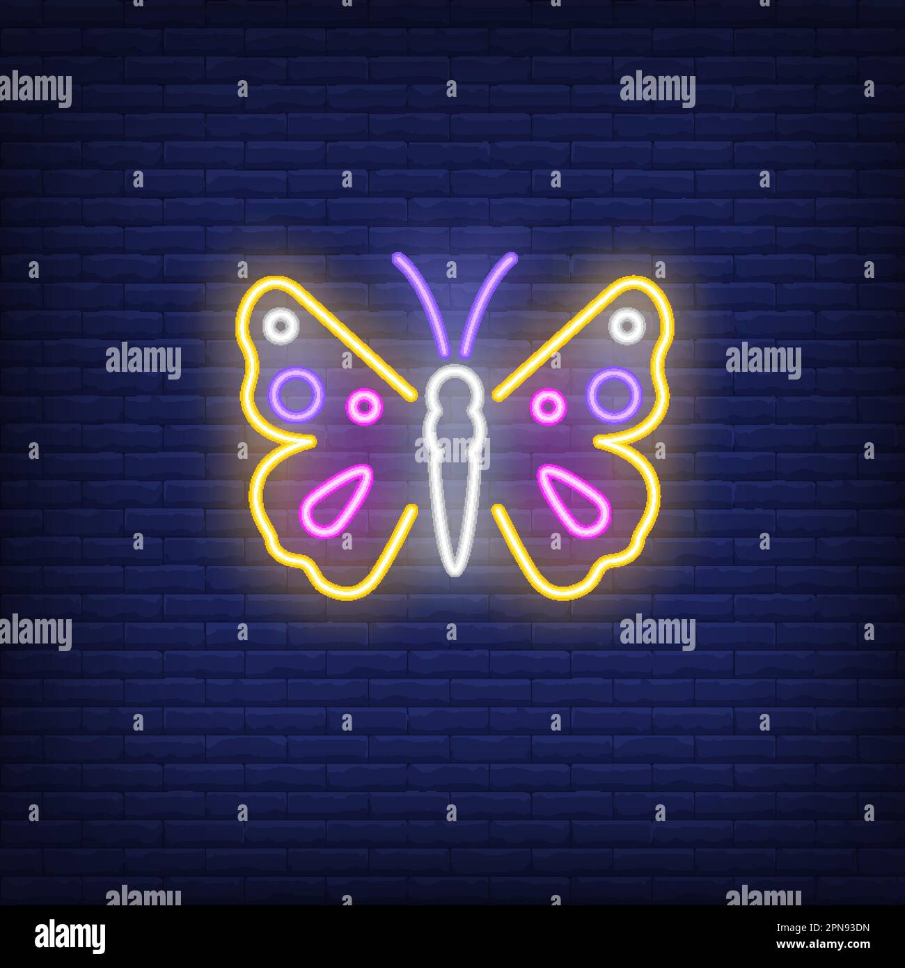 Butterfly neon sign Stock Vector Image & Art - Alamy