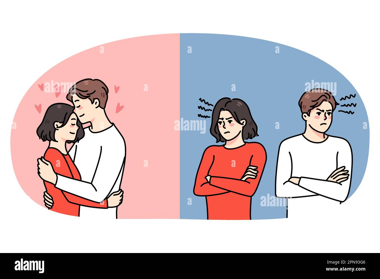 Couple ignore Stock Vector Images - Alamy