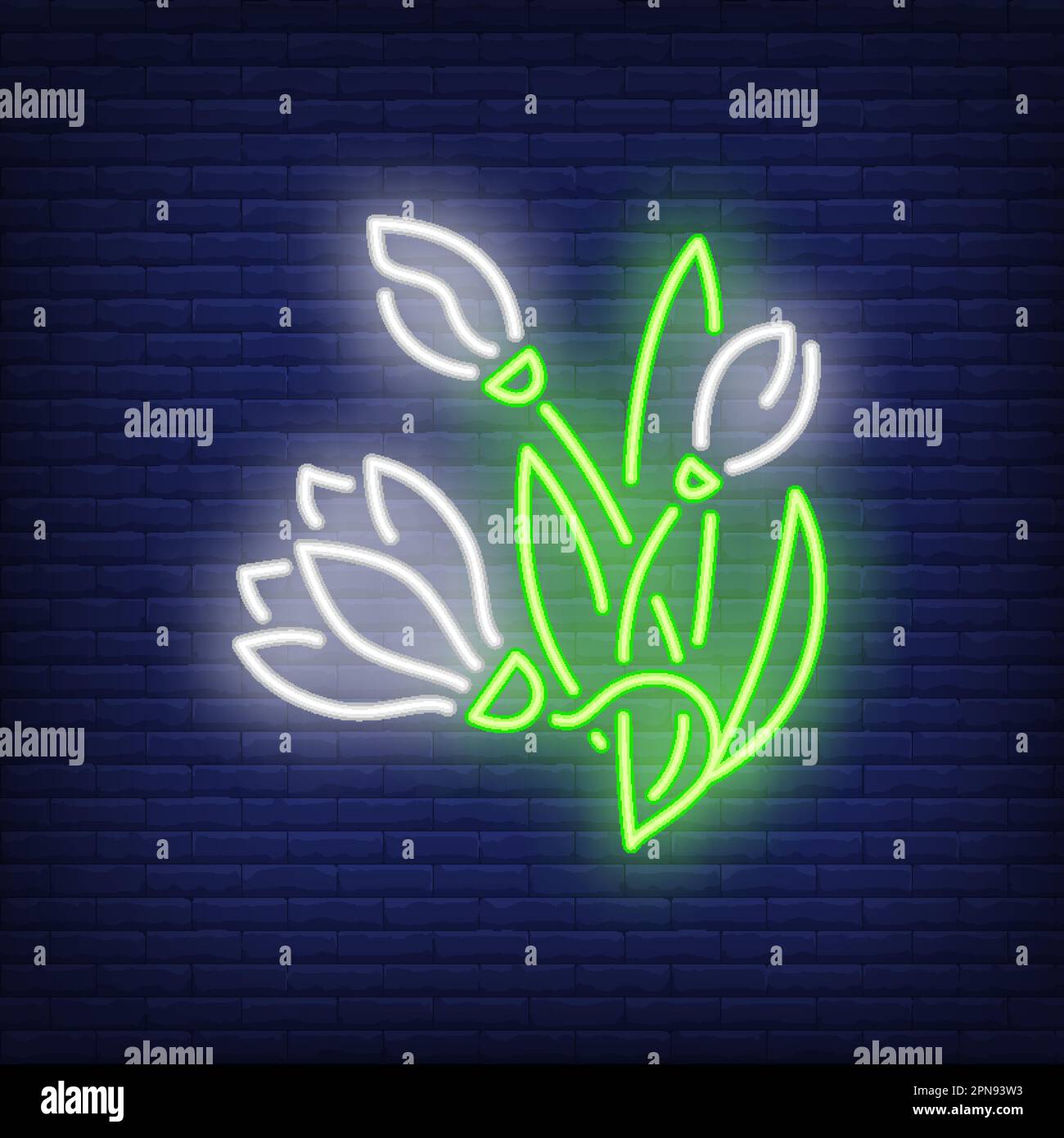 Bunch of snowdrops neon sign Stock Vector Image & Art - Alamy