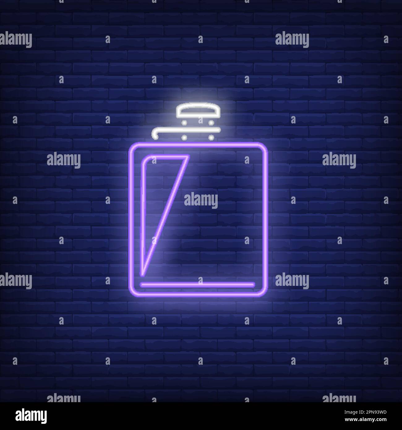 Hip flask neon sign Stock Vector Image & Art - Alamy