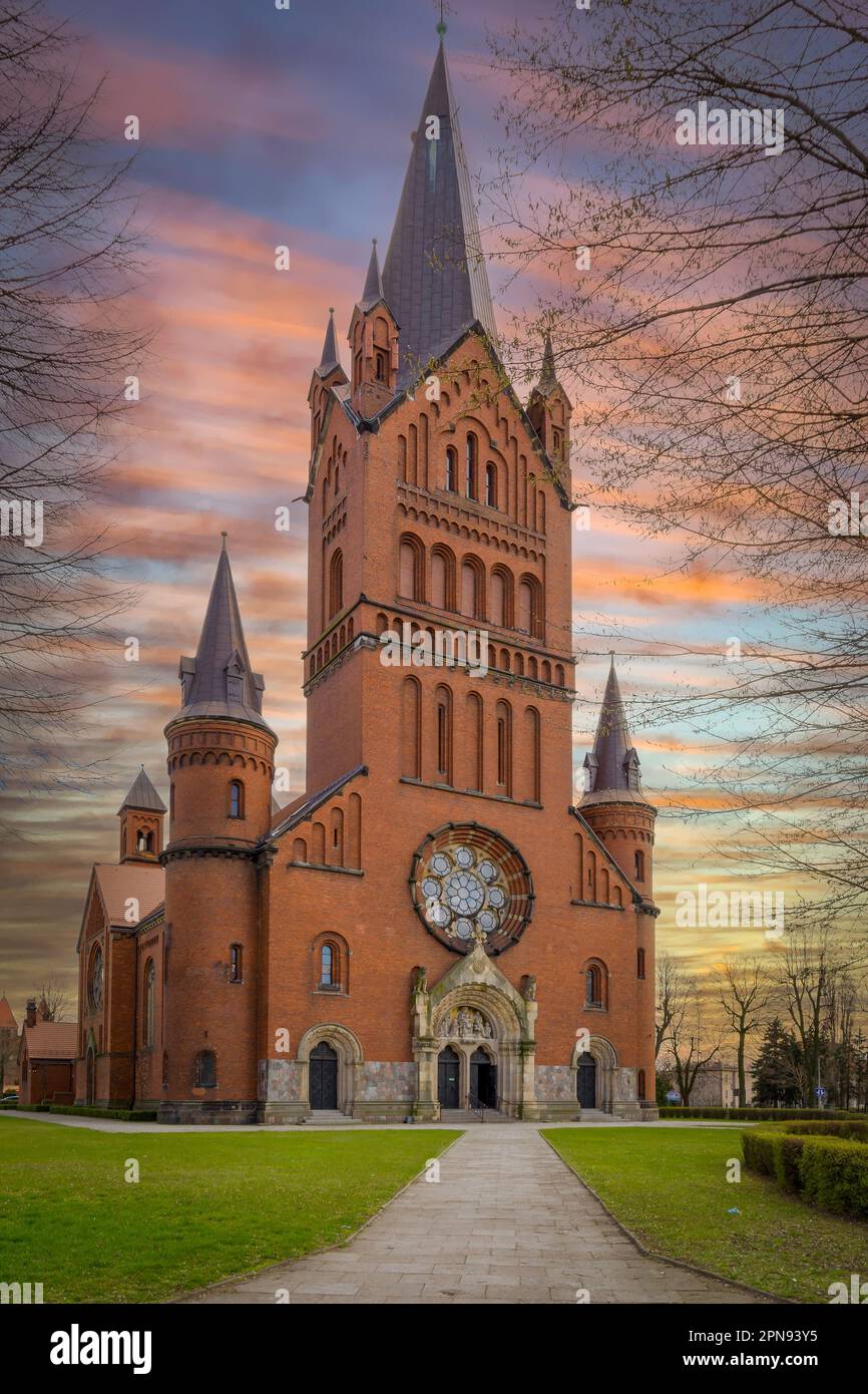 Church in Inowroclaw built in the early 20th century, Poland Stock ...