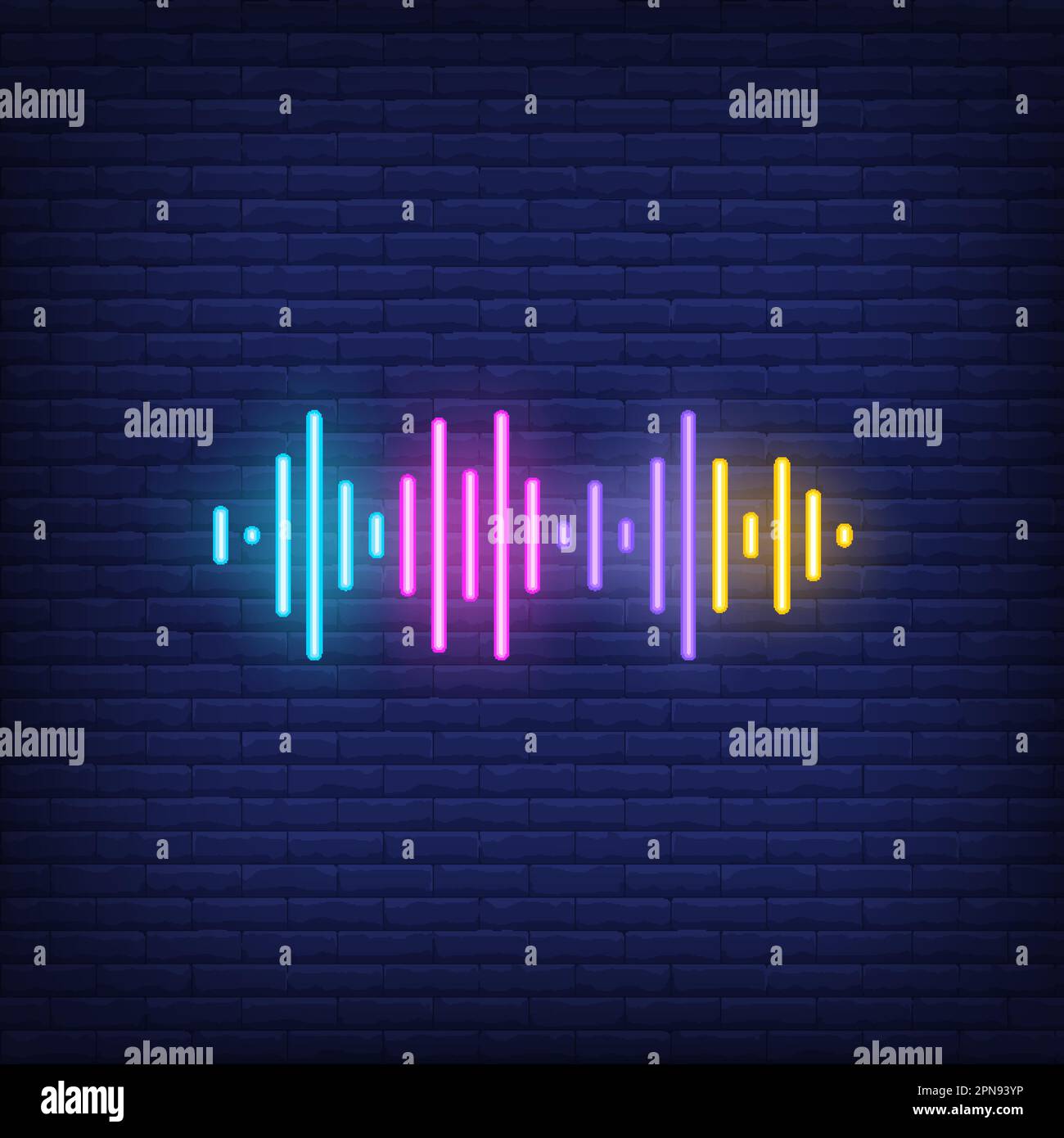 Sound wave neon sign Stock Vector Image & Art - Alamy