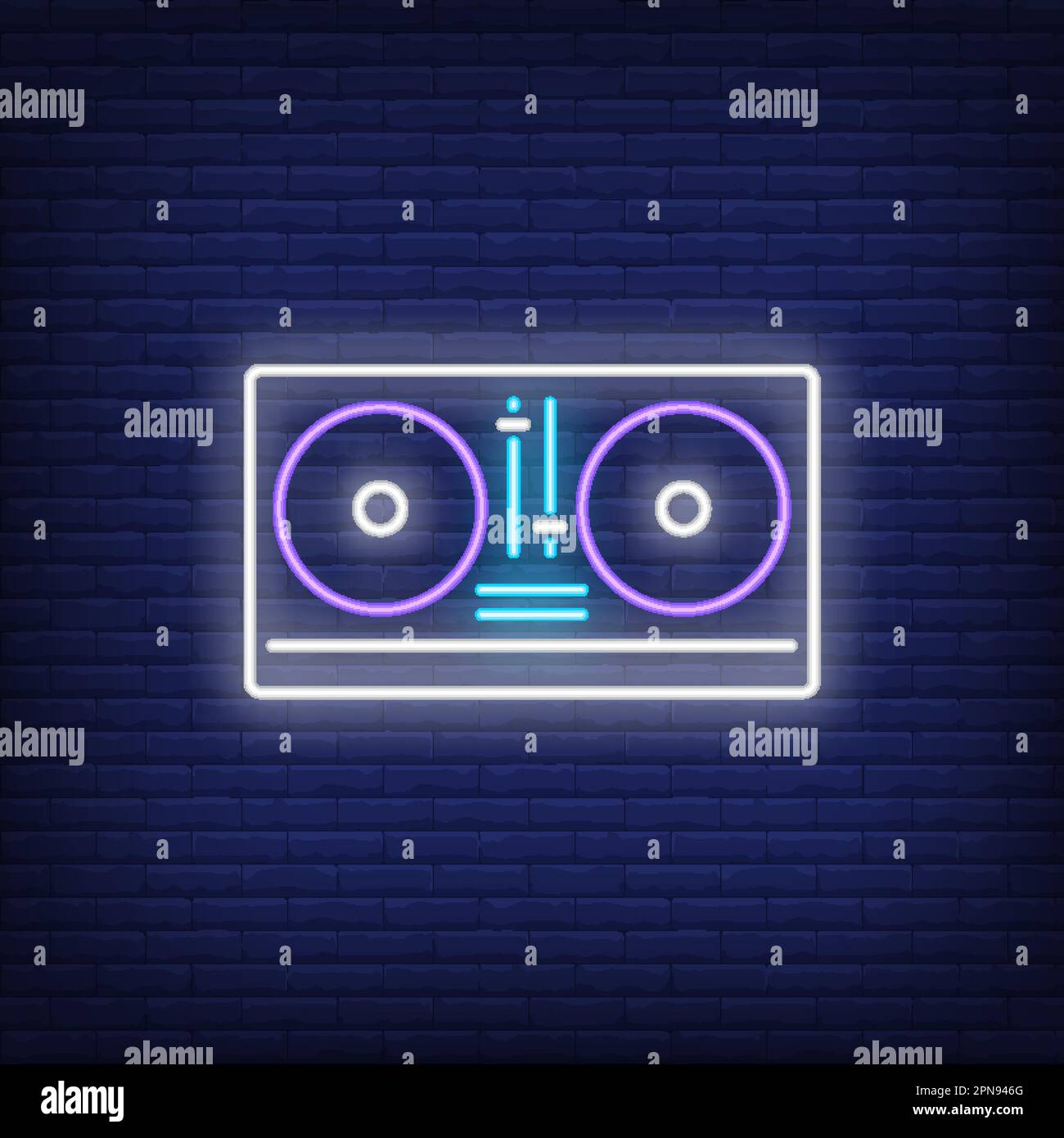 DJ mixer neon sign Stock Vector Image & Art - Alamy