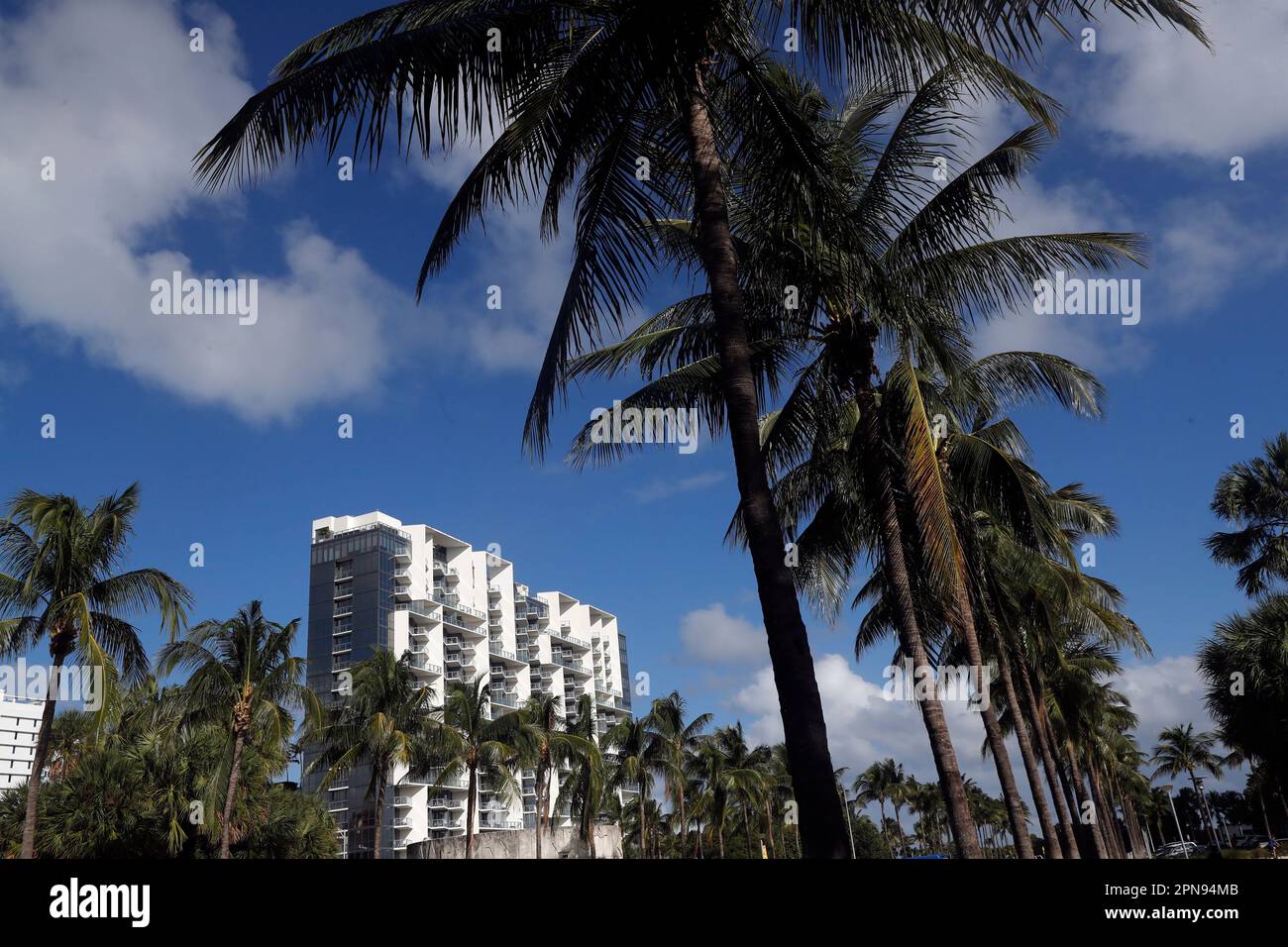 Miami Beach Florida, Collins Park. Miami, Florida, USA Stock Photo - Alamy