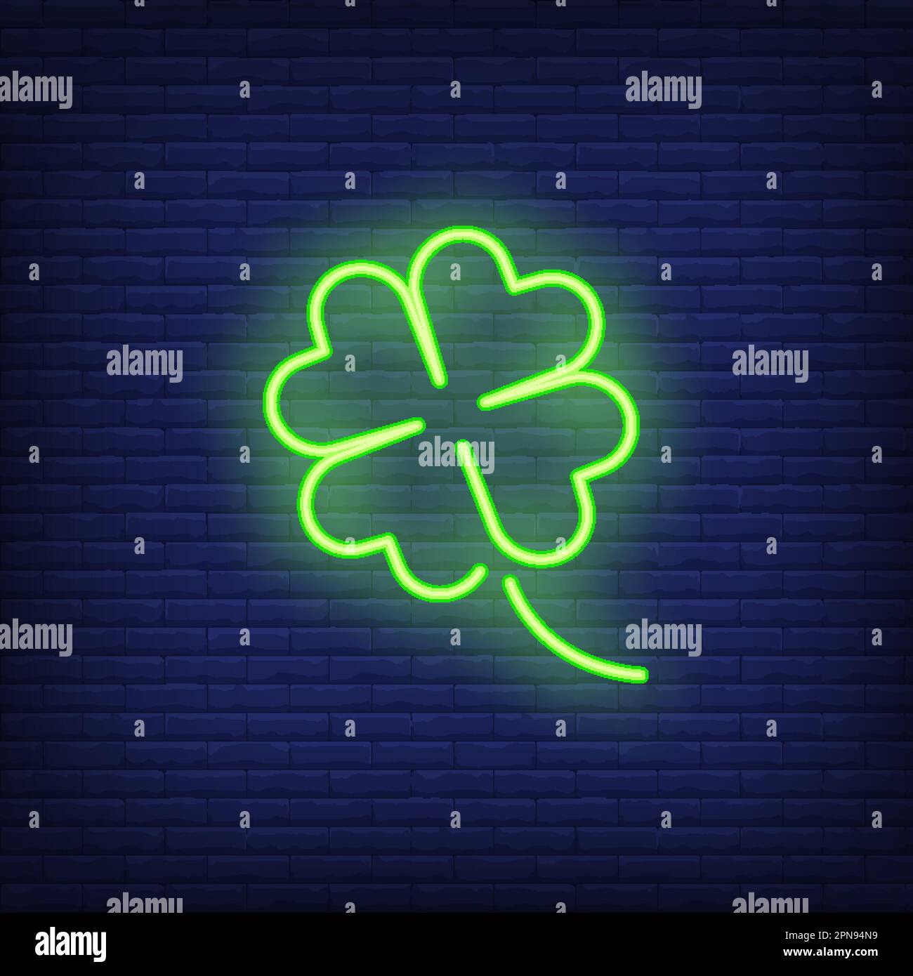 Green clover neon sign Stock Vector Image & Art - Alamy