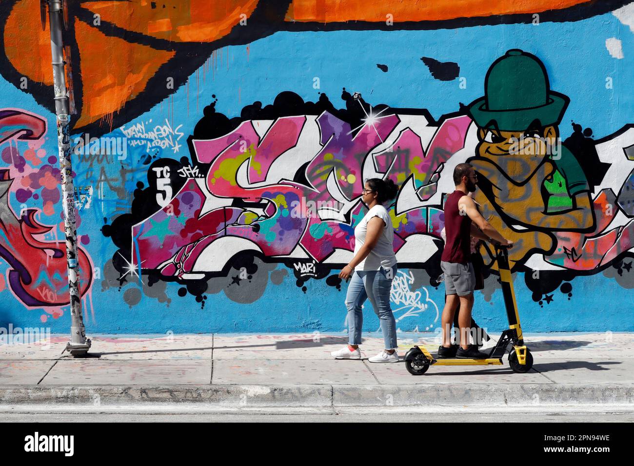 Wynwood Walls Miami graffiti. Wynwood is a neighborhood in Miami well ...