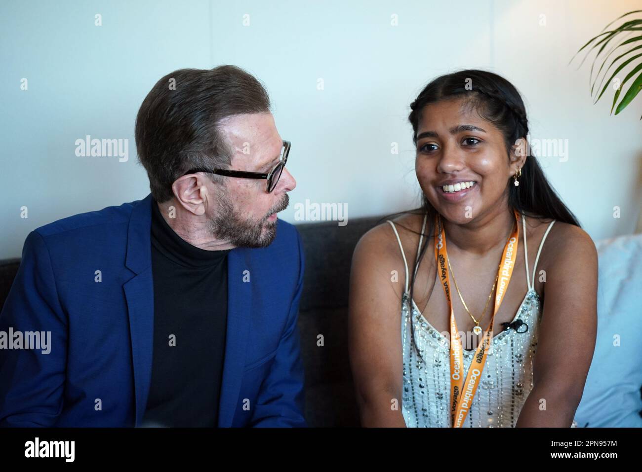 Josie Felix, the one millionth customer at ABBA Voyage, meets Bjorn ...