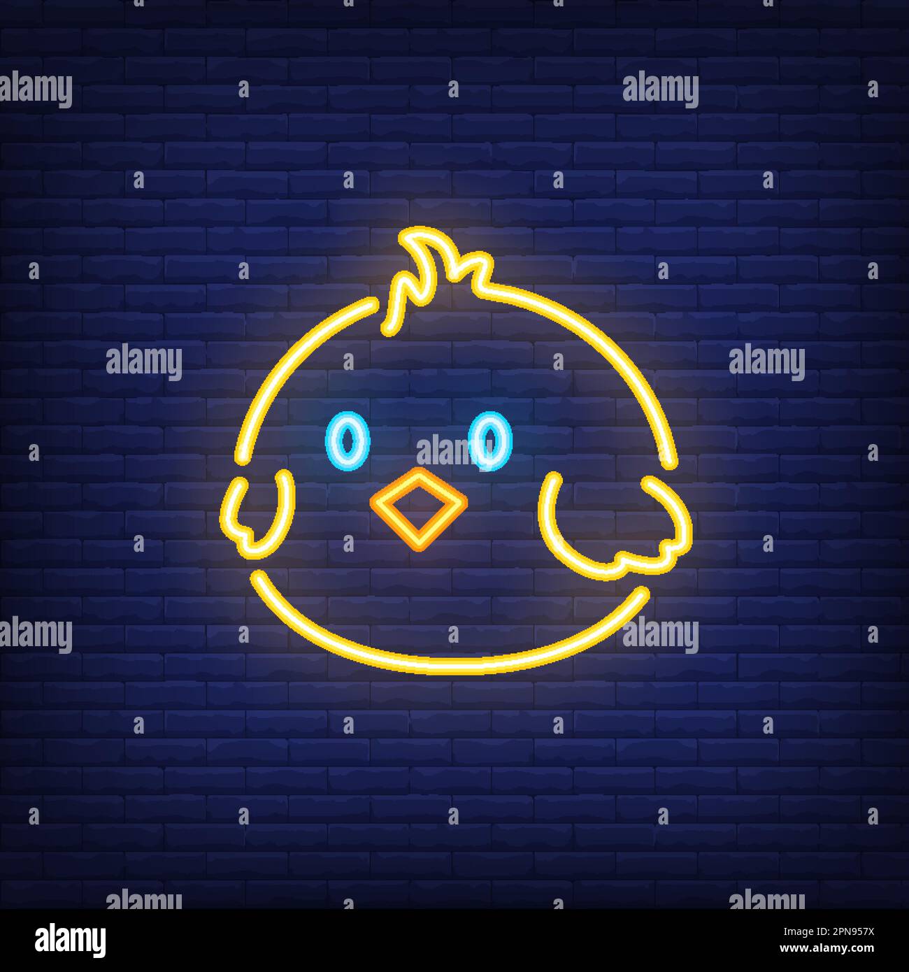 Cute chick neon sign Stock Vector Image & Art - Alamy