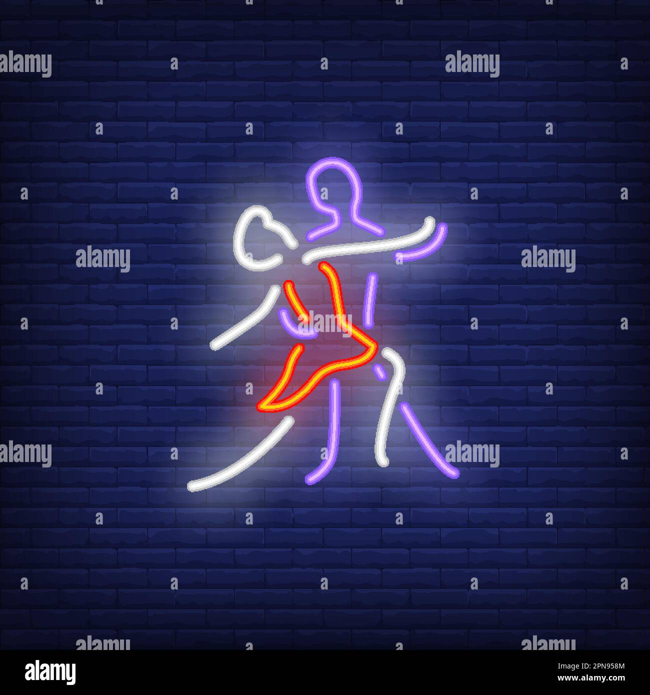 Dancers couple dancing neon sign Stock Vector Image & Art - Alamy