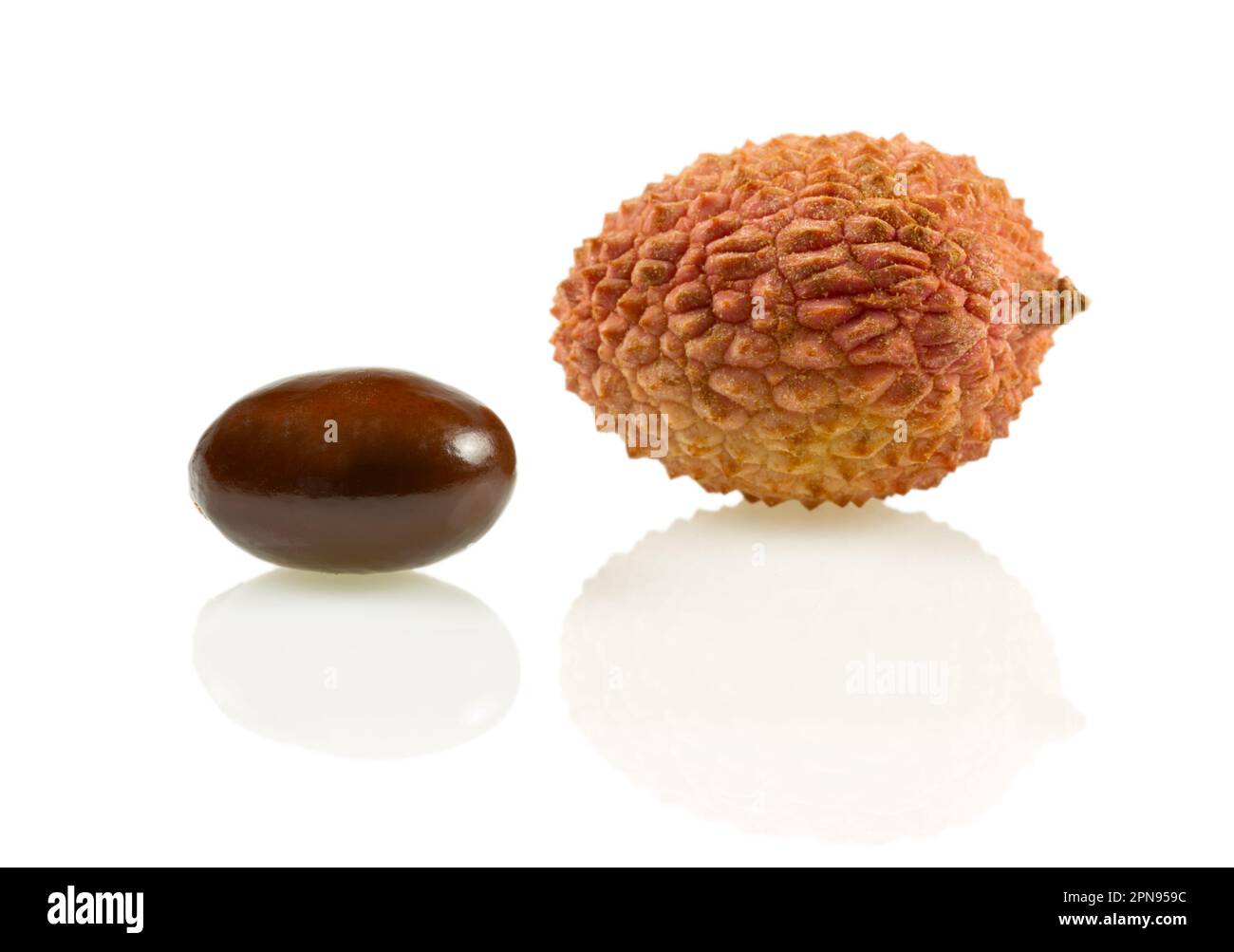 Isolated lychee (lat. Litchi chinensis) with pit Stock Photo - Alamy