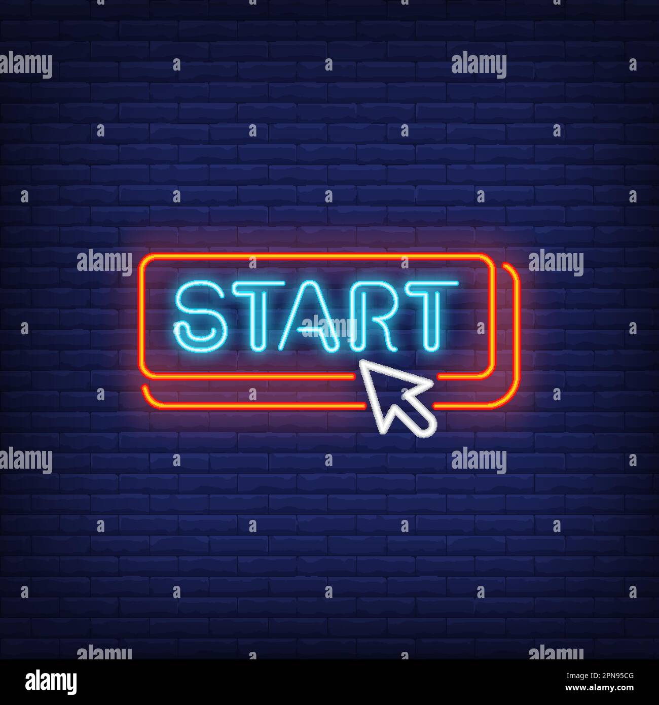 Start neon sign Stock Vector Image & Art - Alamy
