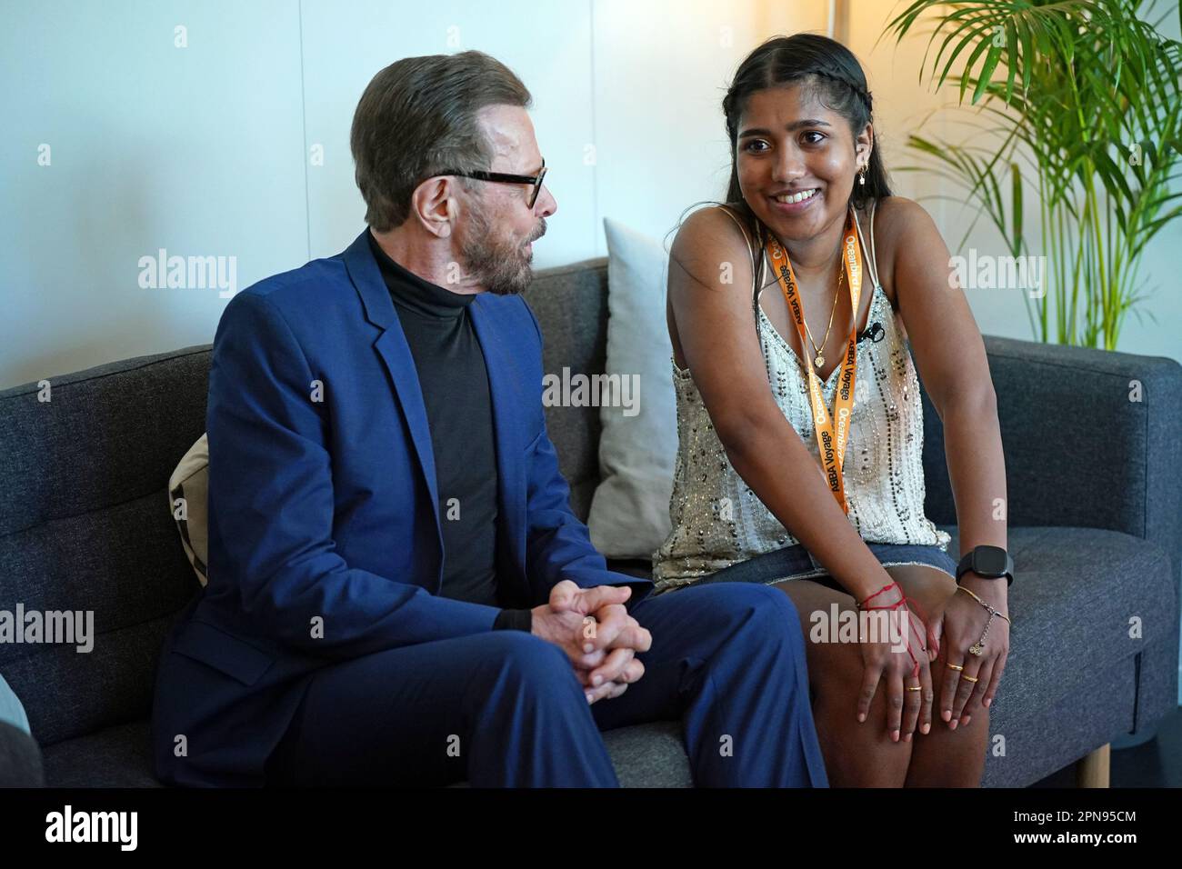 Josie Felix, the one millionth customer at ABBA Voyage, meets Bjorn ...