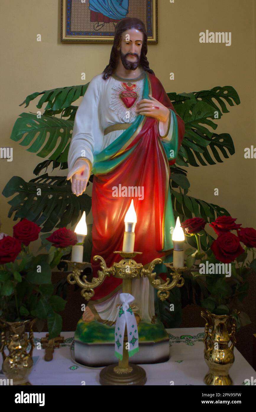 in the church the feast of the Blessed Heart of Jesus Christ Stock ...