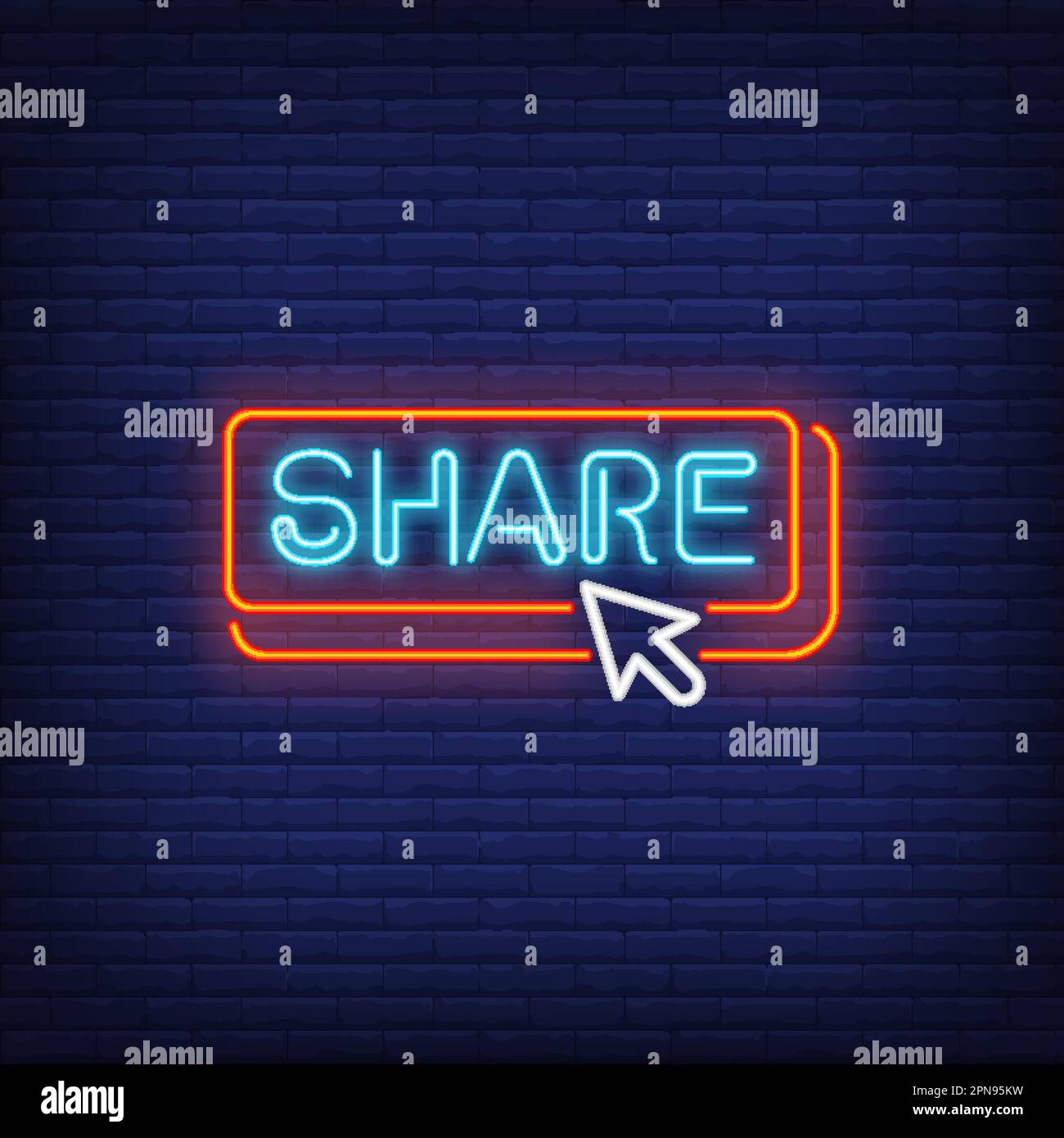 Share neon sign Stock Vector Image & Art - Alamy
