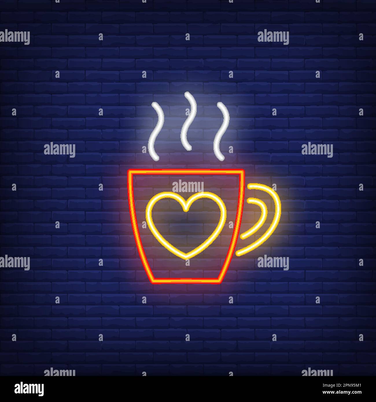 Love mug neon sign Stock Vector Image & Art - Alamy