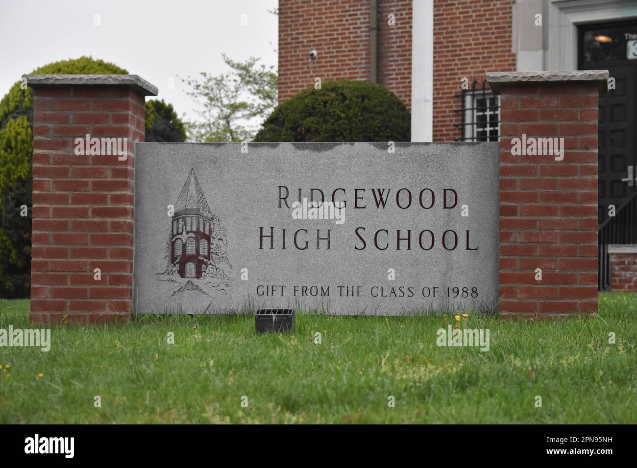 Ridgewood, United States. 17th Apr, 2023. Ridgewood High School signage ...