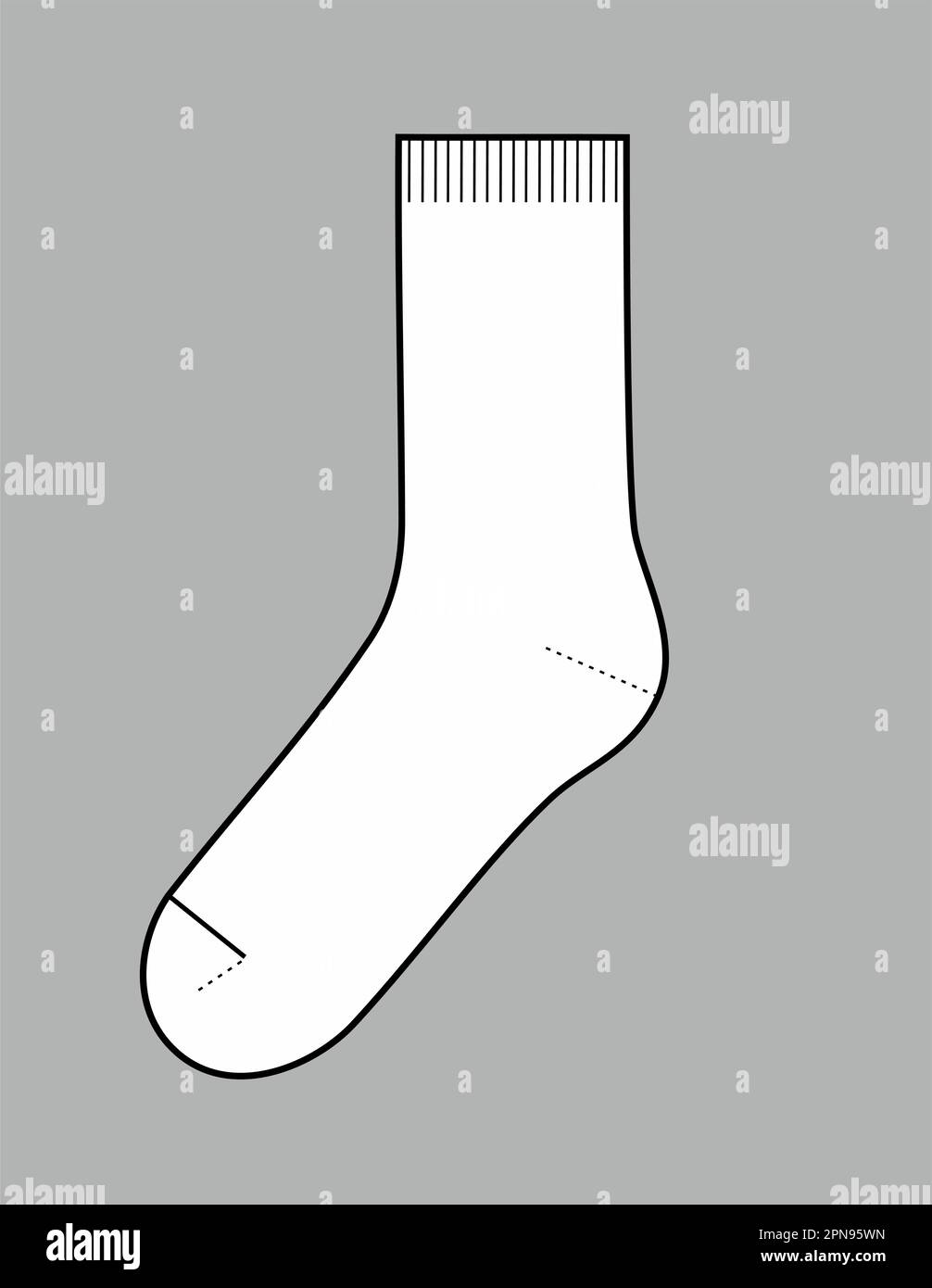 Sock on a background. Fashion CAD Stock Vector Image & Art - Alamy