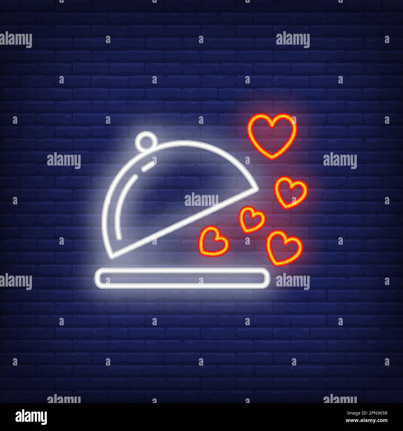 Love dish neon sign Stock Vector Image & Art - Alamy