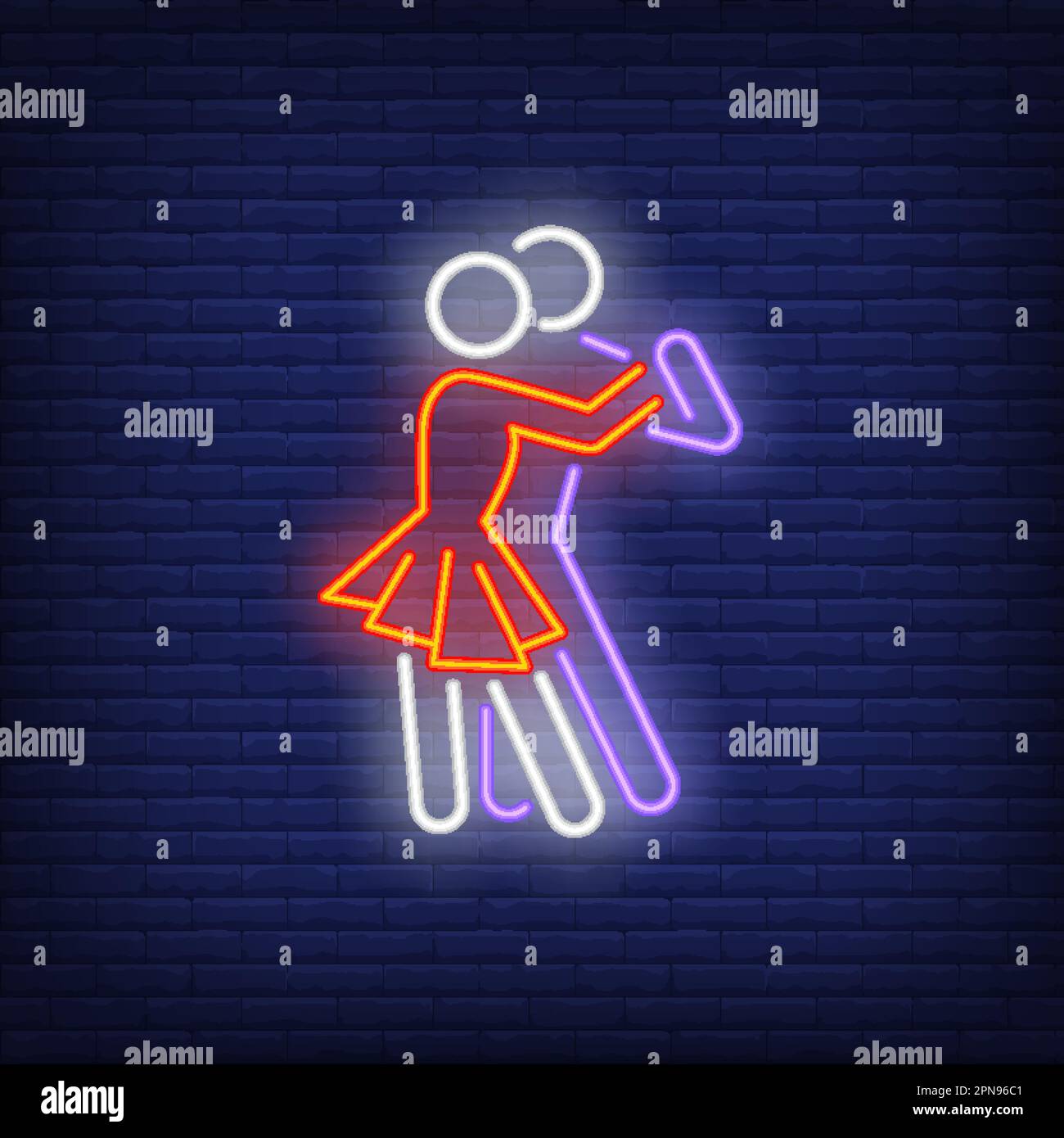 Dancers couple neon sign Stock Vector Image & Art - Alamy