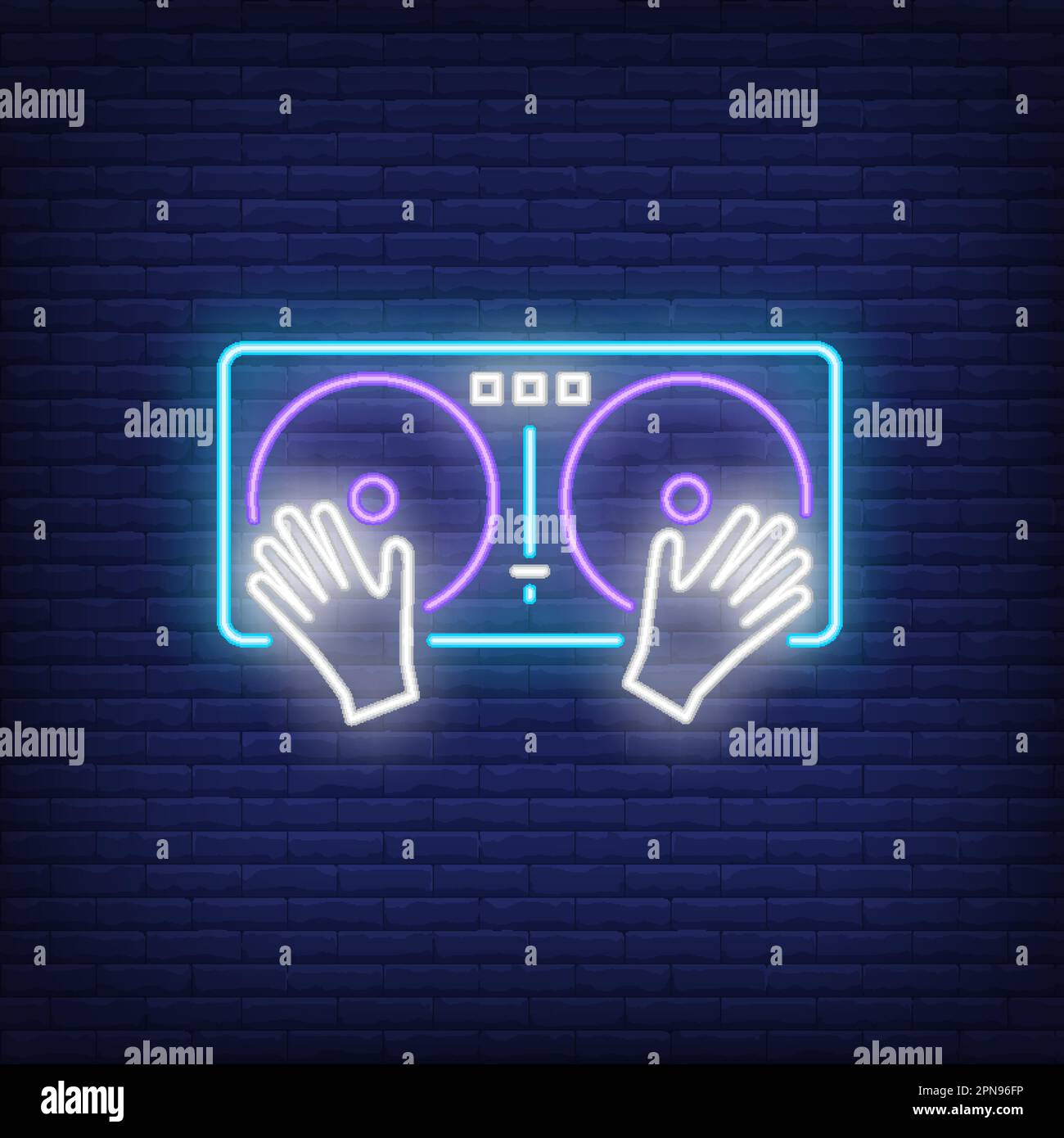 Turntable neon sign Stock Vector Image & Art - Alamy