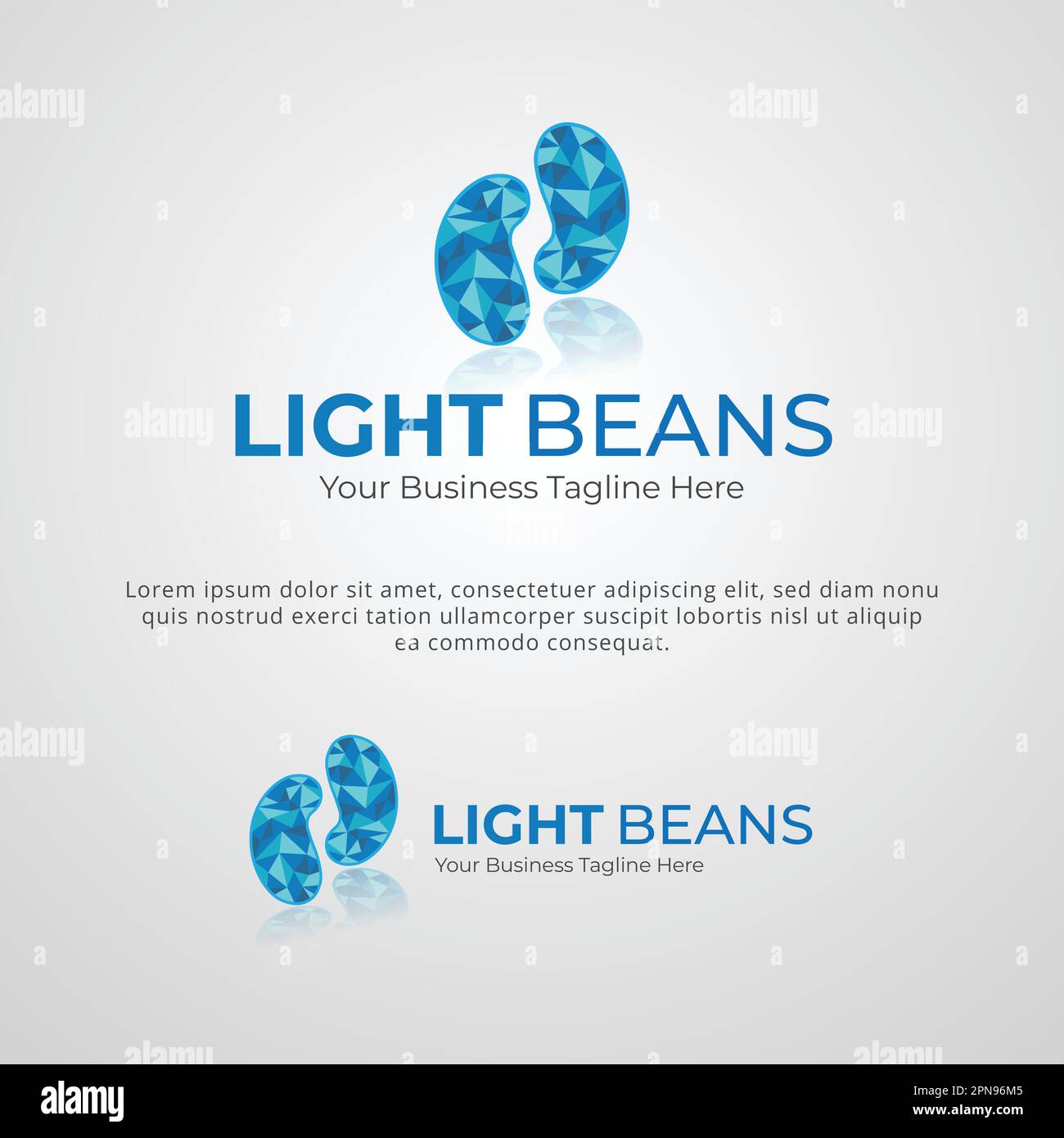 Digital Light Beans Brand Company Logo Design Template Stock Vector ...