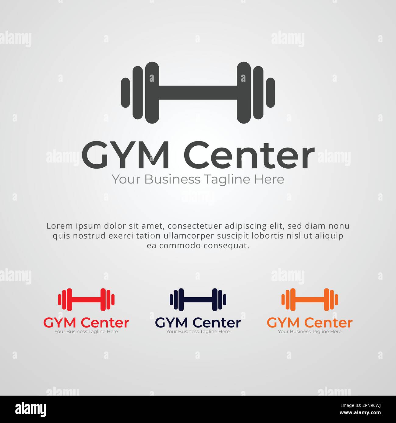 Gym Fitness Center Logo Design Template Stock Vector Image & Art - Alamy