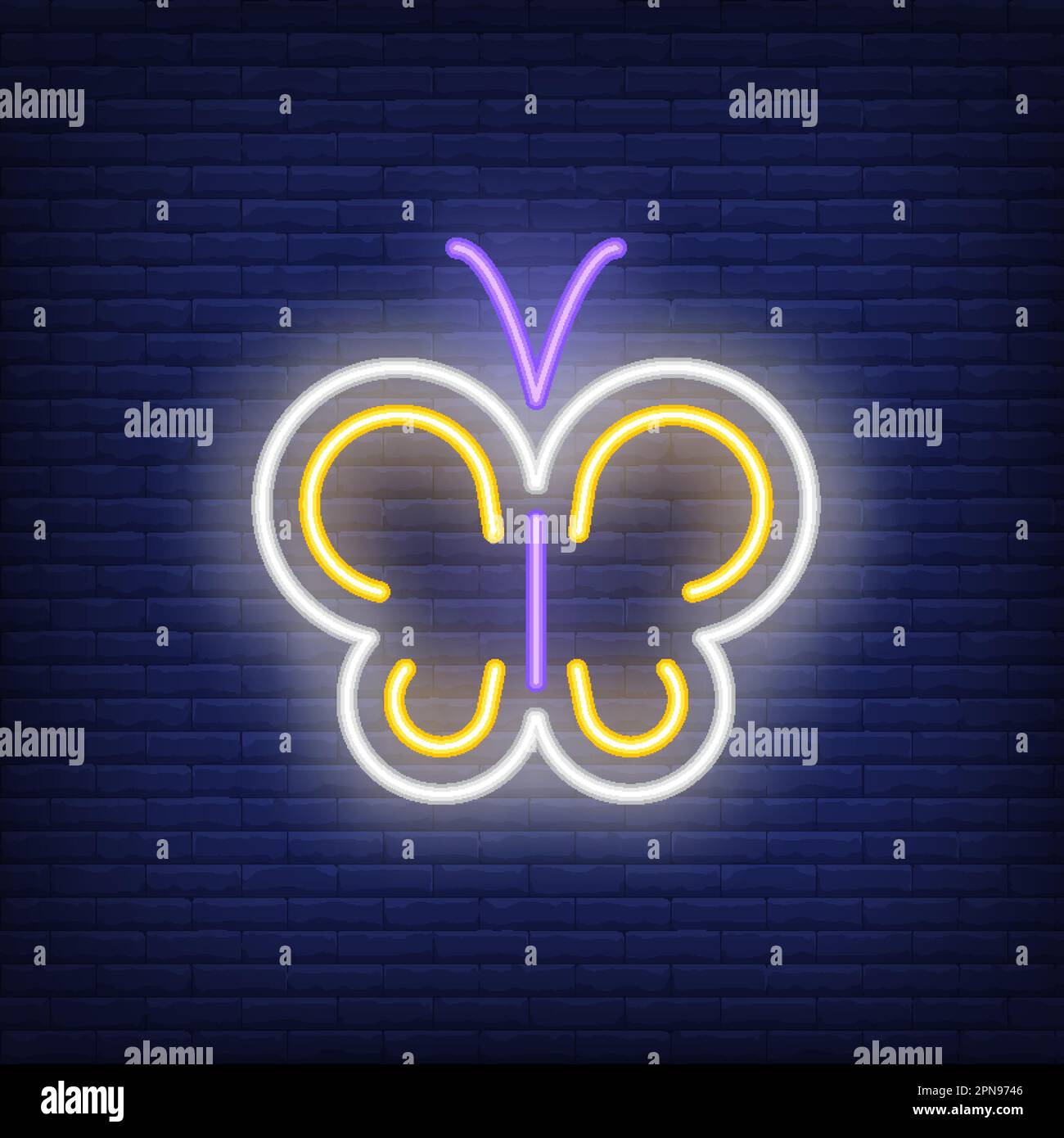 Butterfly neon sign Stock Vector Image & Art - Alamy