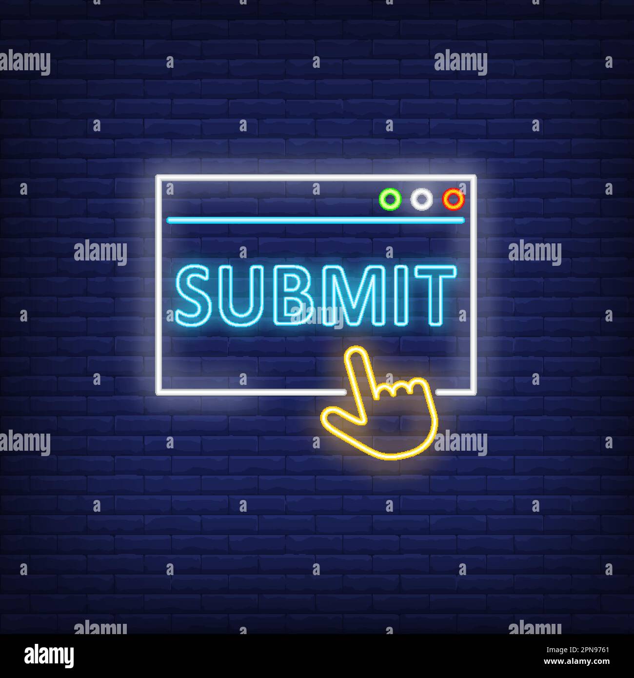 Submit neon sign Stock Vector Image & Art - Alamy