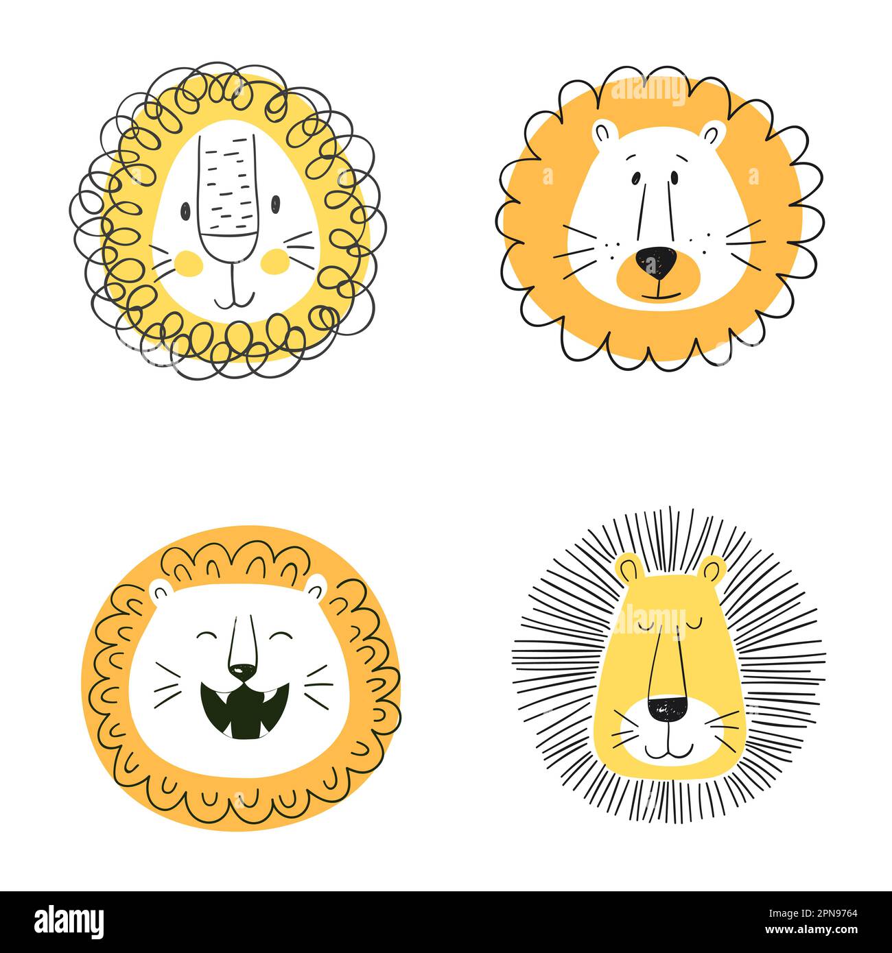 Orange lion icon vector vectors hi-res stock photography and images - Alamy